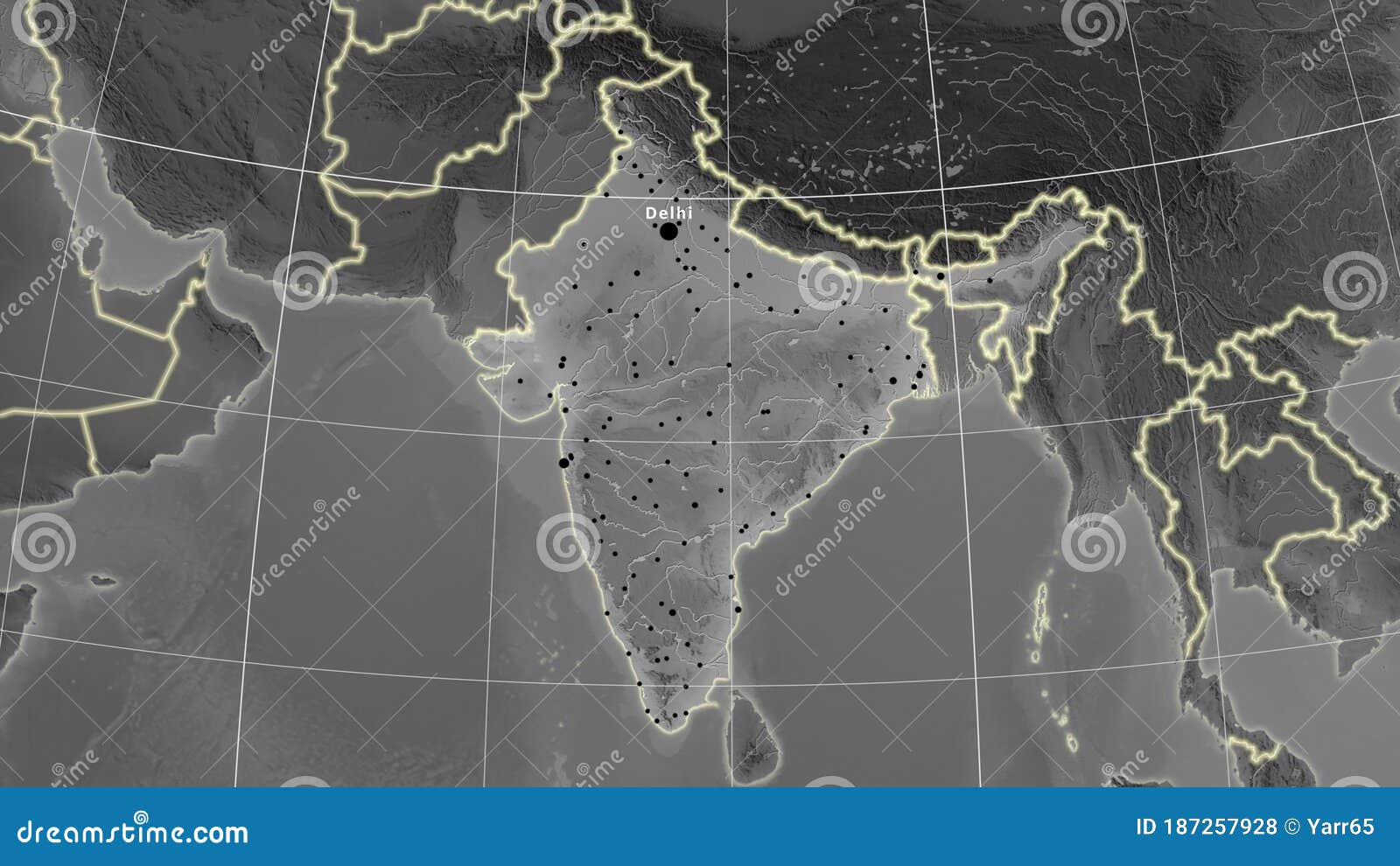 India - Grayscale. Composition, Borders Stock Illustration ...