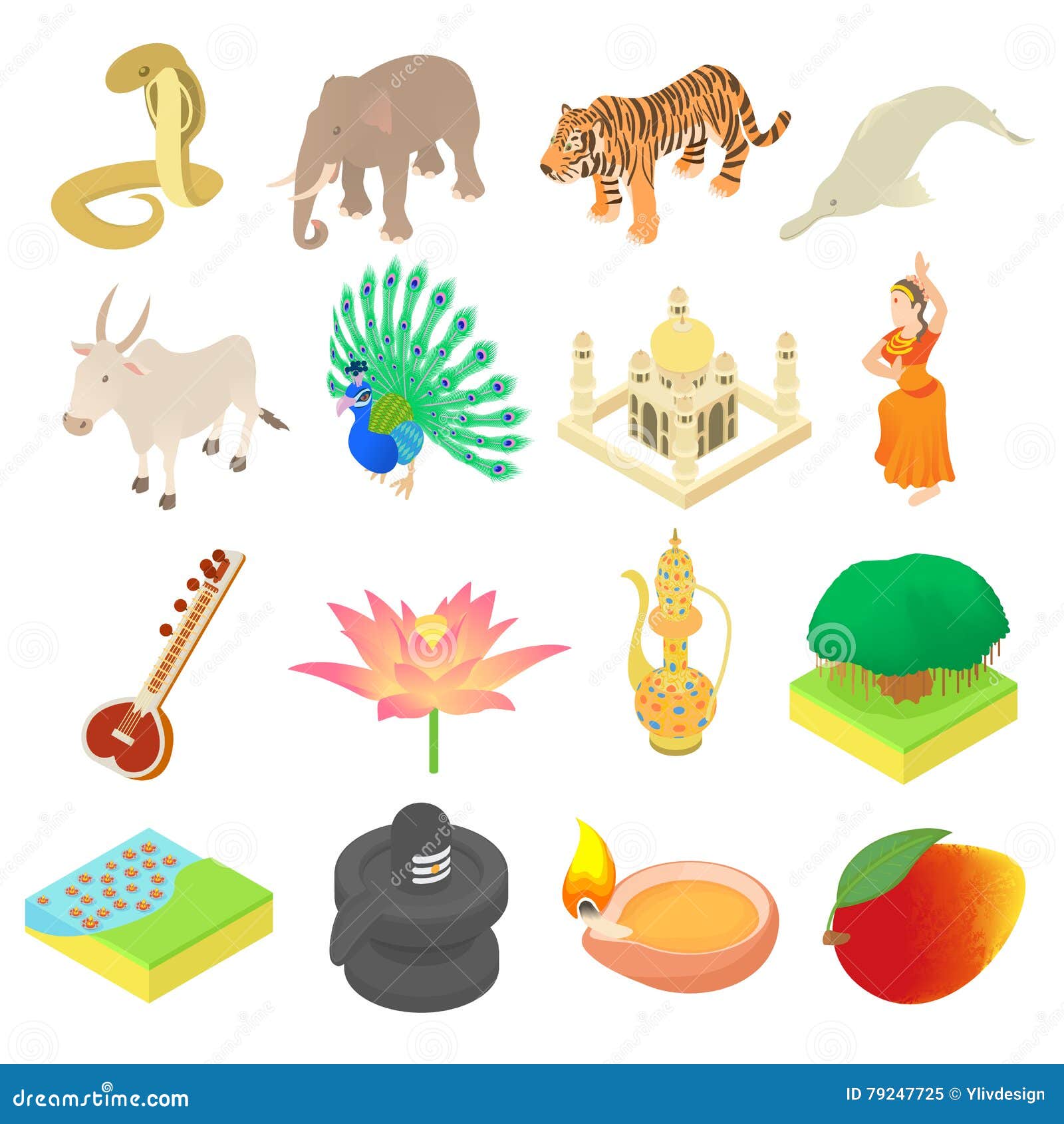 India Icons Set. Indian Attractions, Line Design. Tourism In India ...
