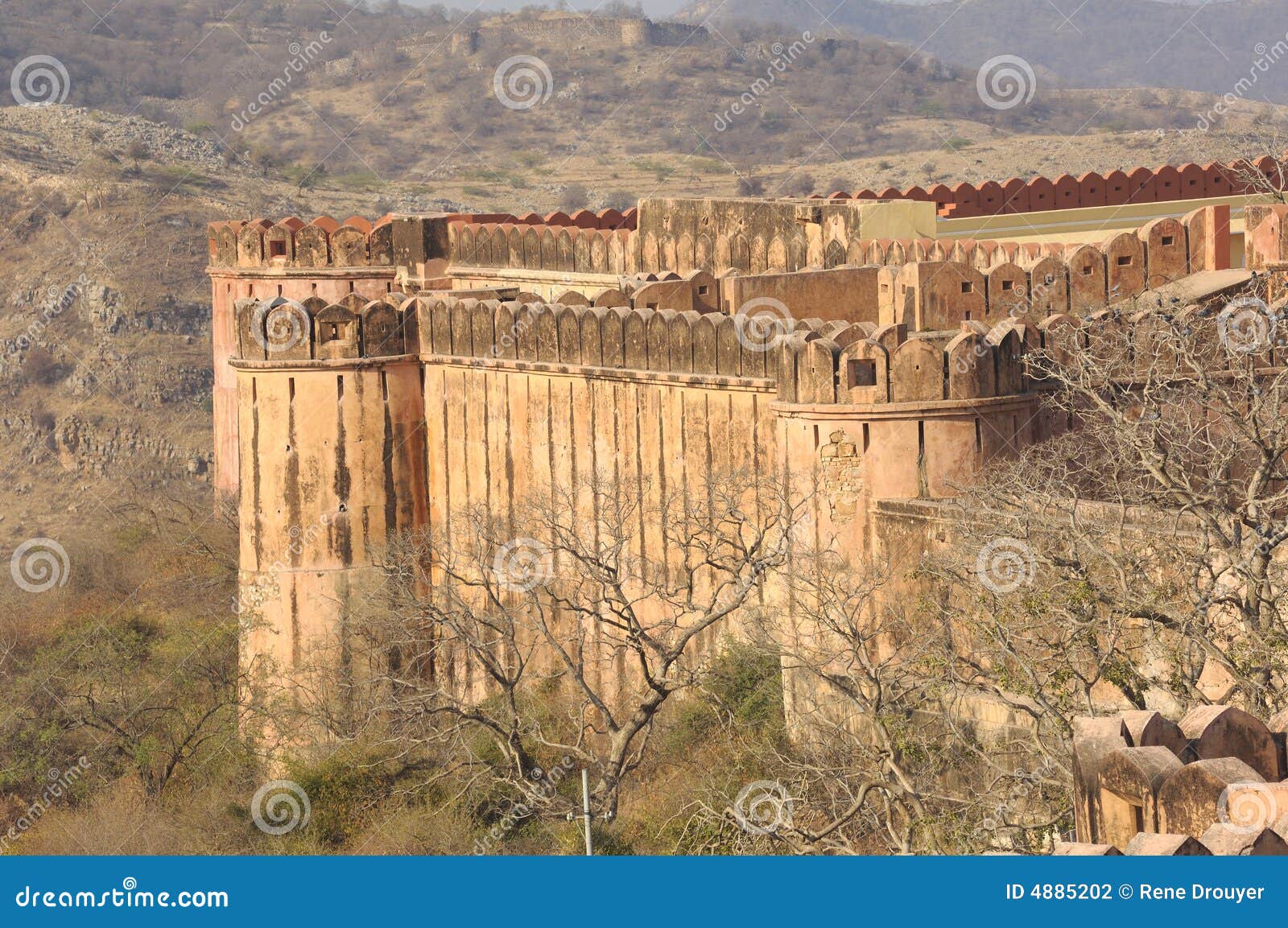 India, Jaipur: Jaigarh Fort Stock Photo - Image of pink, asia: 4885202