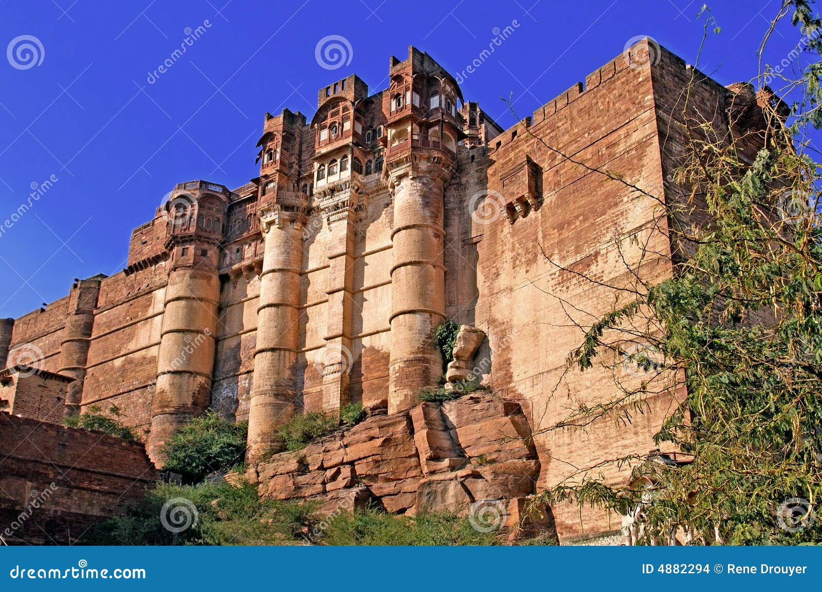 Mehrangarh Fort In India, Rajasthan, Jodhpur. Indian Palace Stock ...