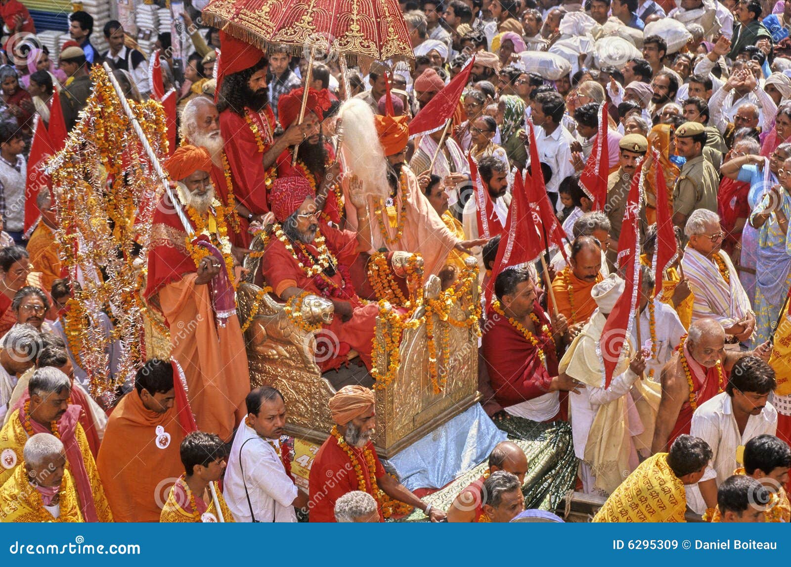 India Kumbh Mela editorial stock image. Image of flag - 6295309