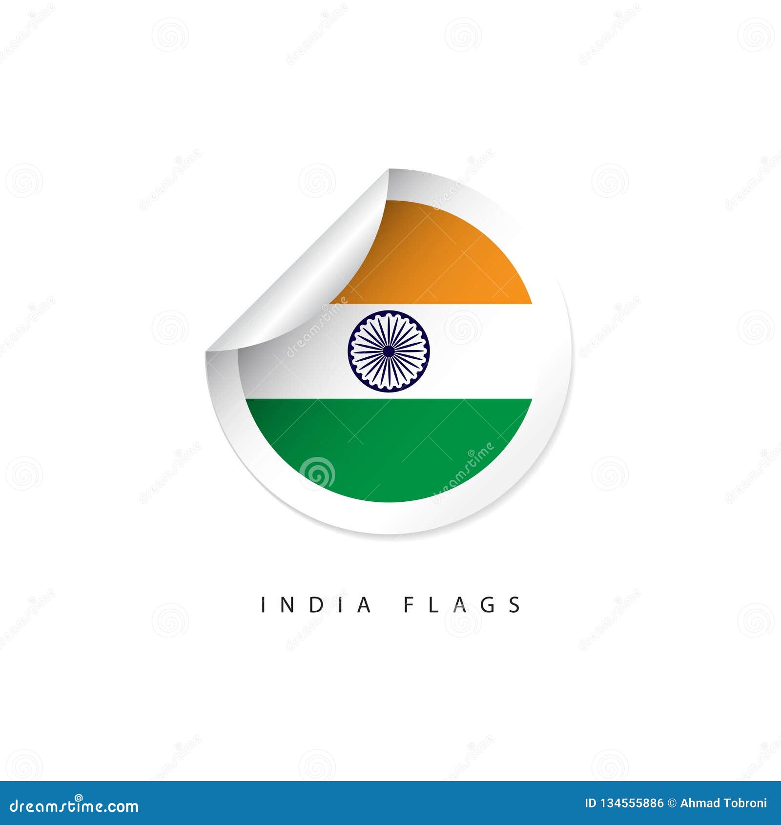 India Label Flags Vector Template Design Stock Vector - Illustration of ...