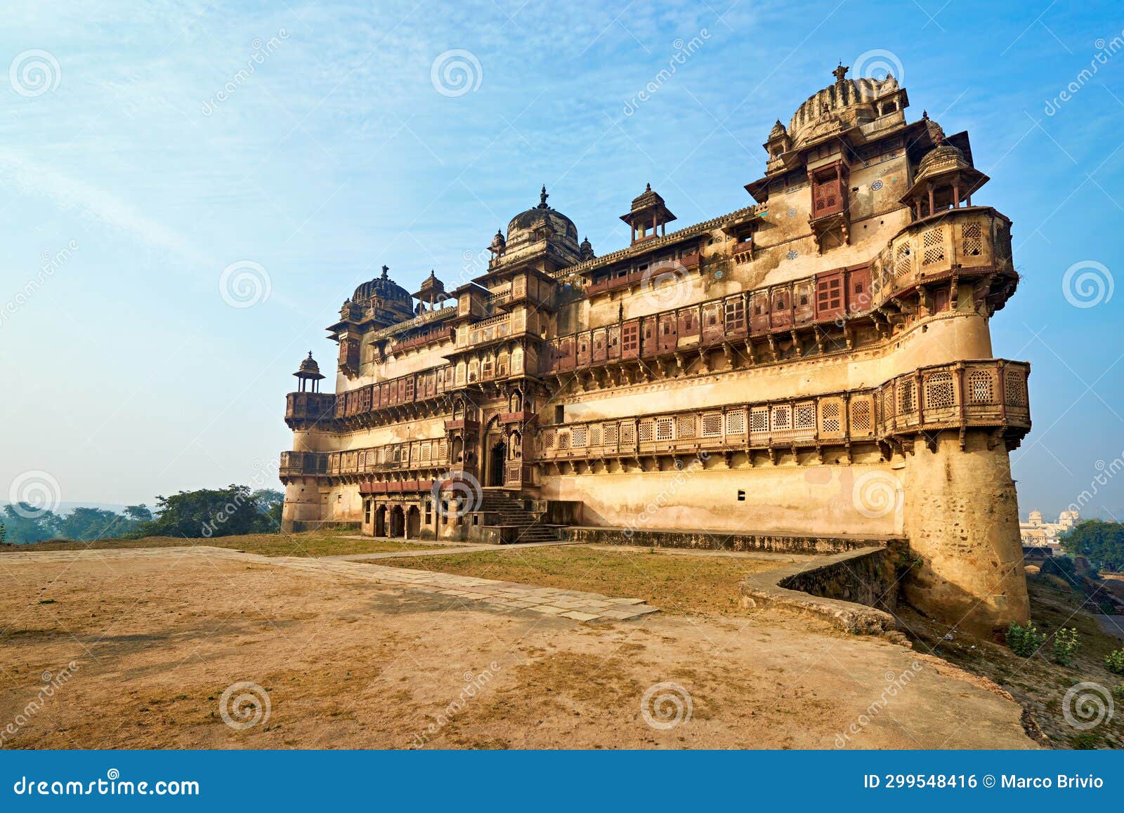 India Madhya Pradesh Orchha. the Fort Complex Stock Photo - Image of ...
