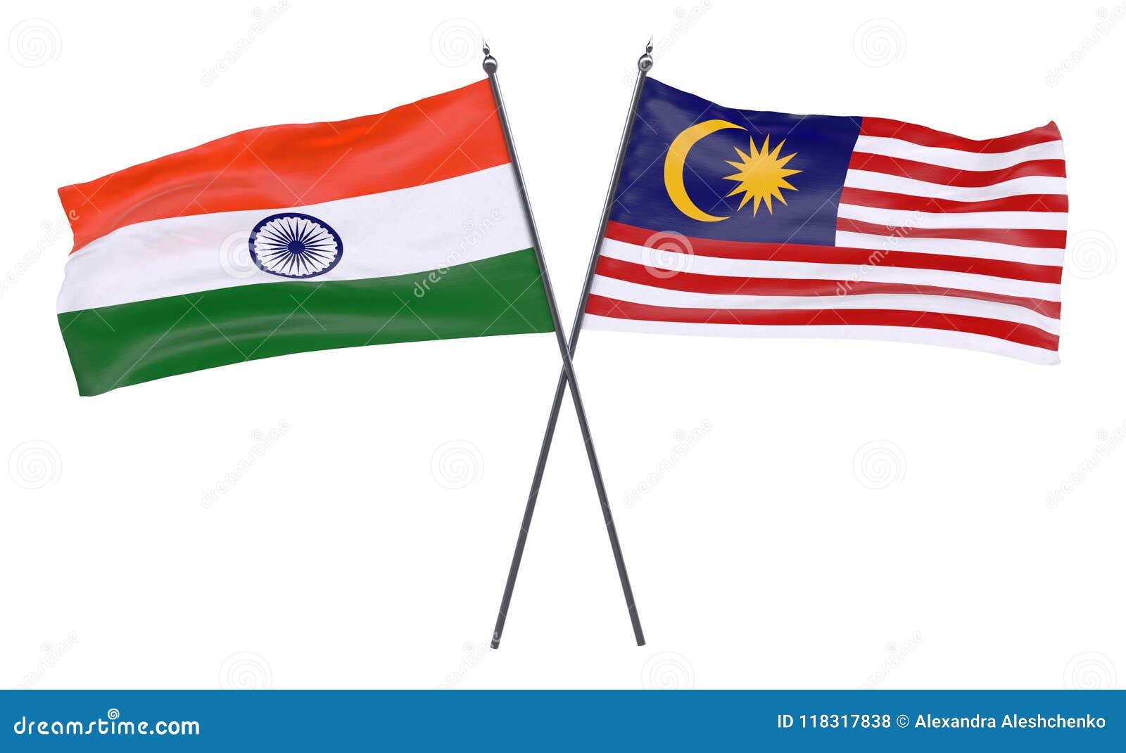 Two Crossed Flags Royalty-Free Stock Photo | CartoonDealer.com #117449247