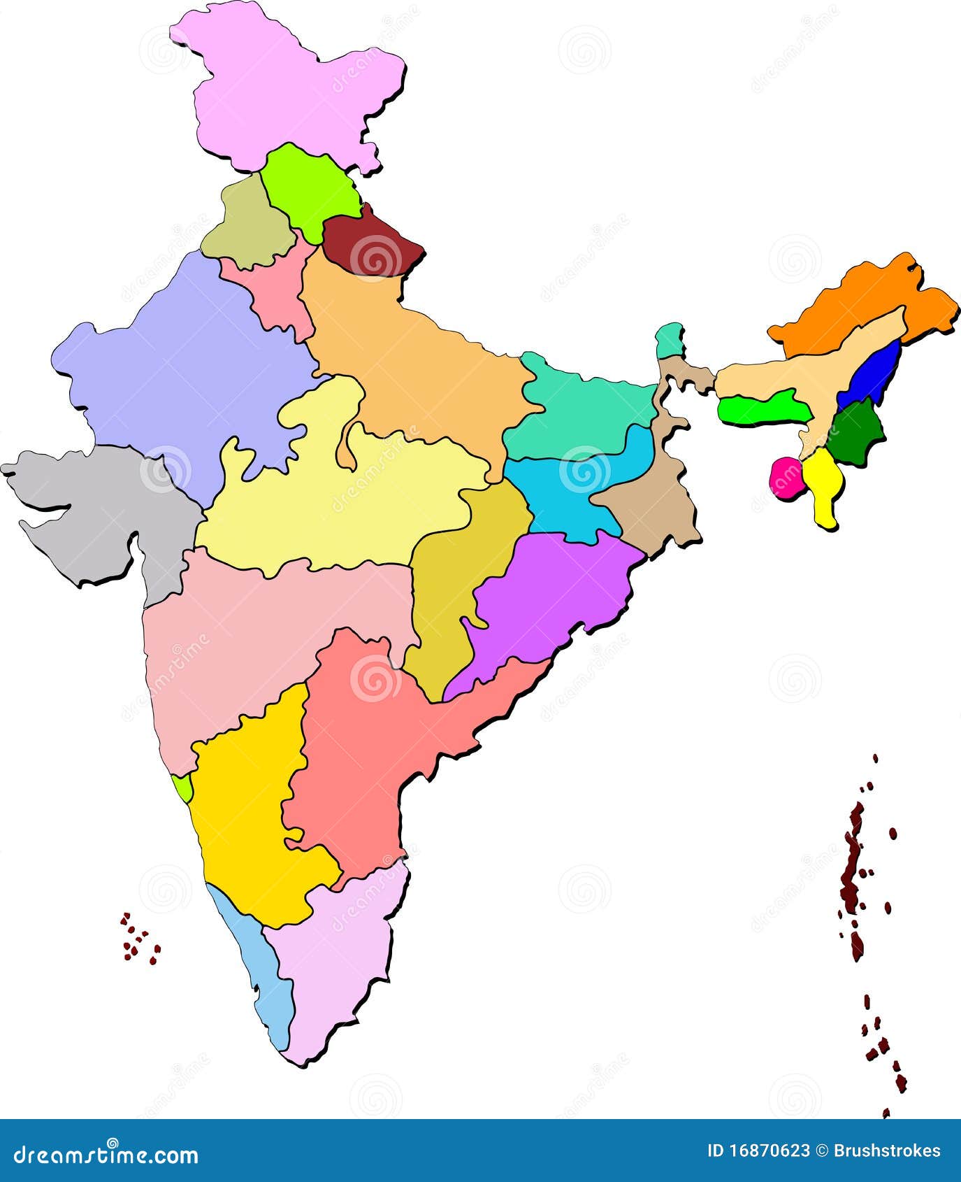 India map stock illustration. Illustration of maharashtra - 16870623