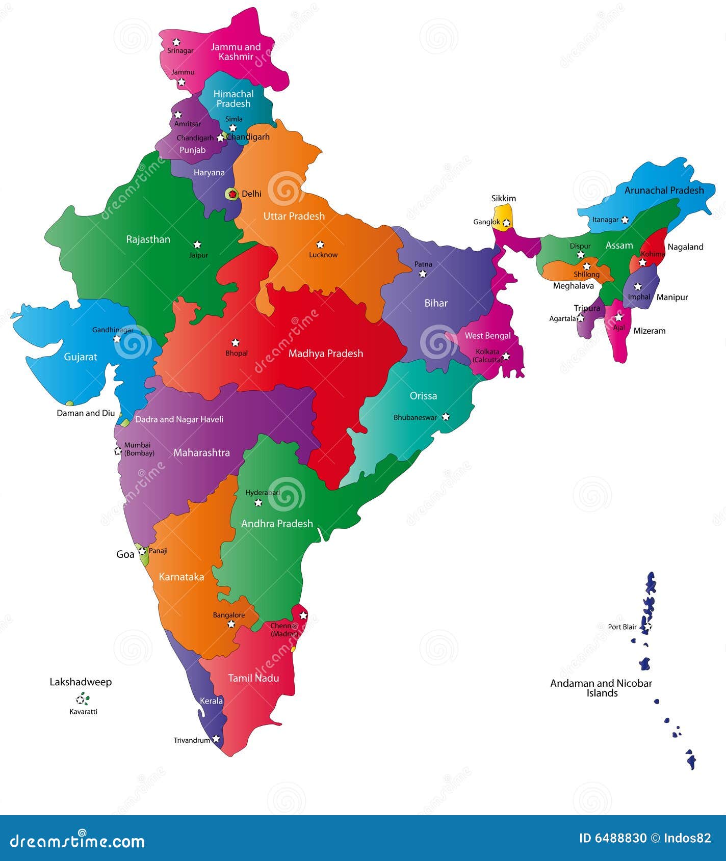 India Map Stock Photo - Image: 6488830