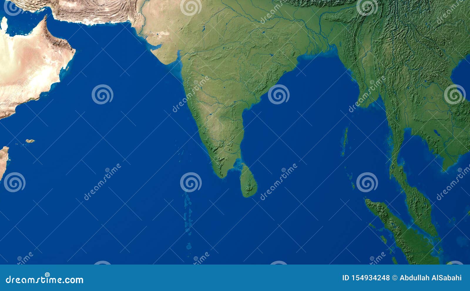 India Map Asia Map 3D Rendering Stock Illustration - Illustration of ...