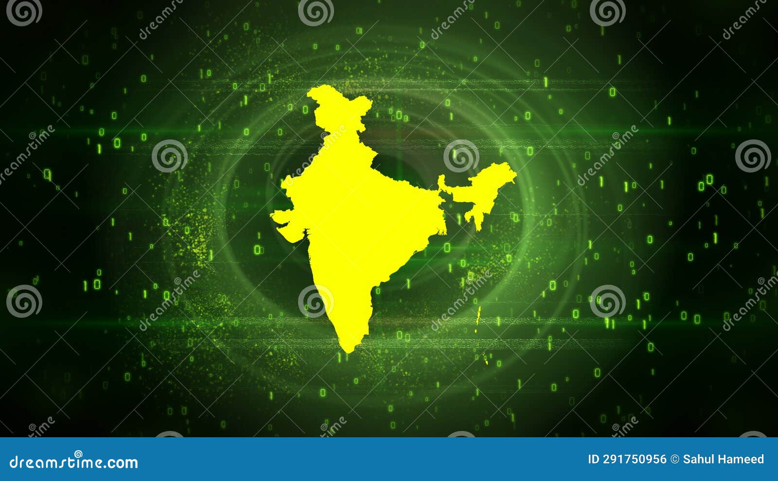 India Map on Digital Background Stock Illustration - Illustration of ...