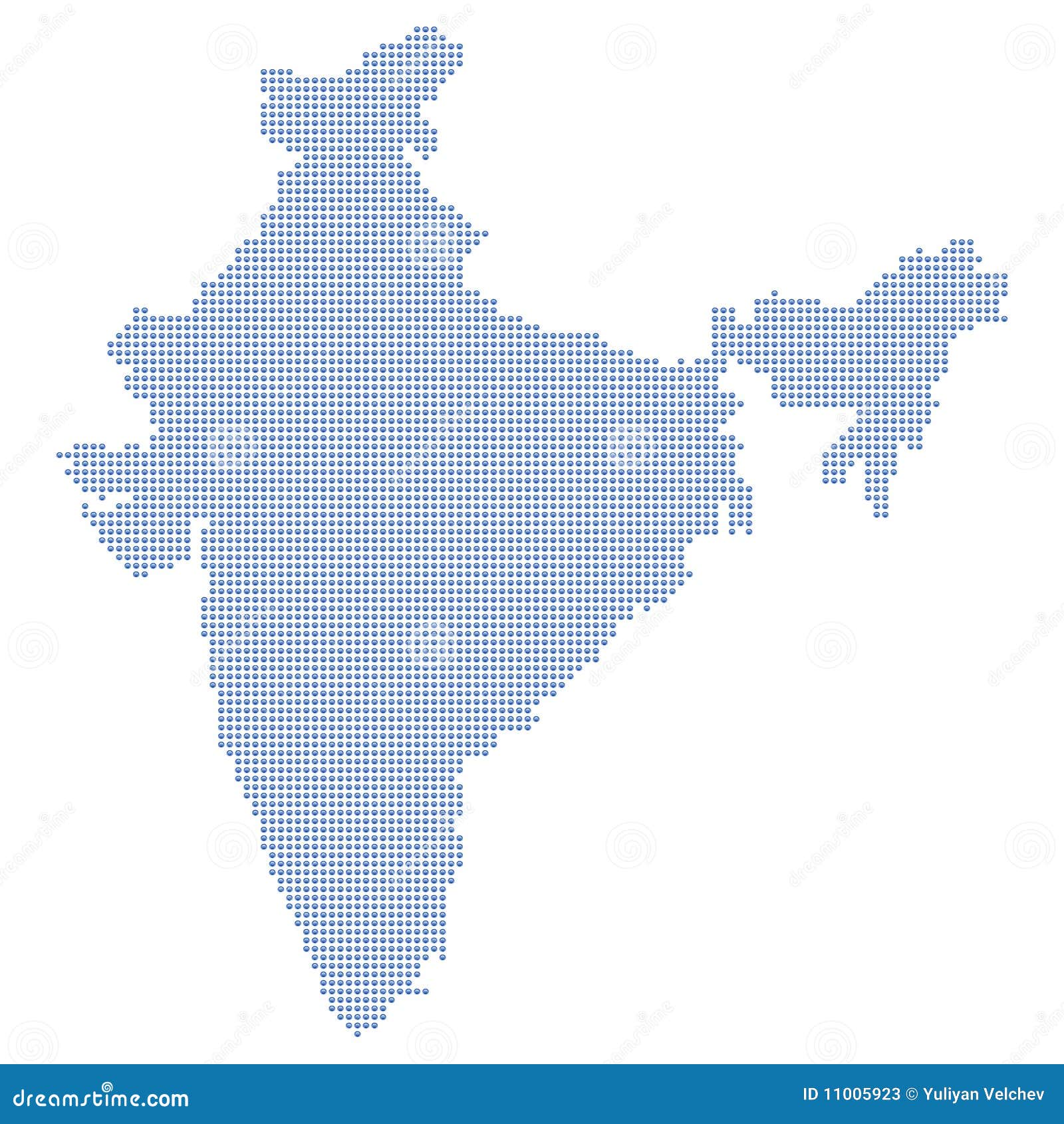 India map dots stock vector. Illustration of digital - 11005923