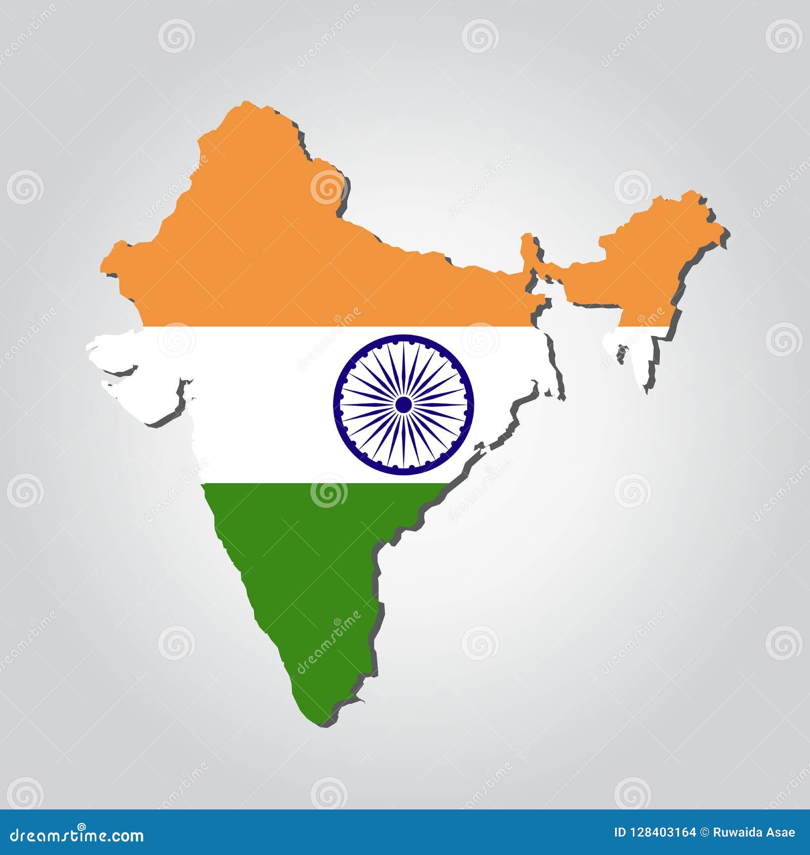 India Map Flag stock illustration. Illustration of asia - 128403164