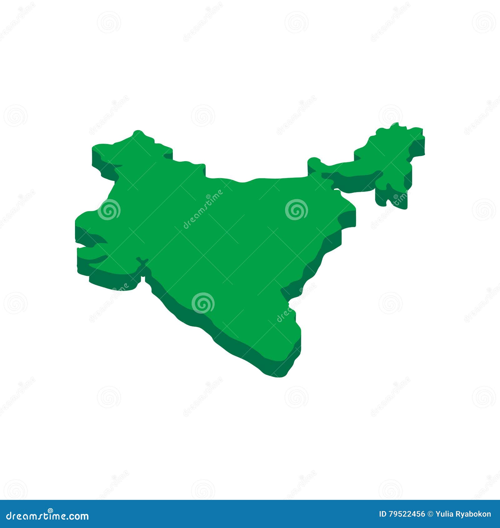 India Map Icon, Isometric 3d Style Stock Vector - Illustration of ...