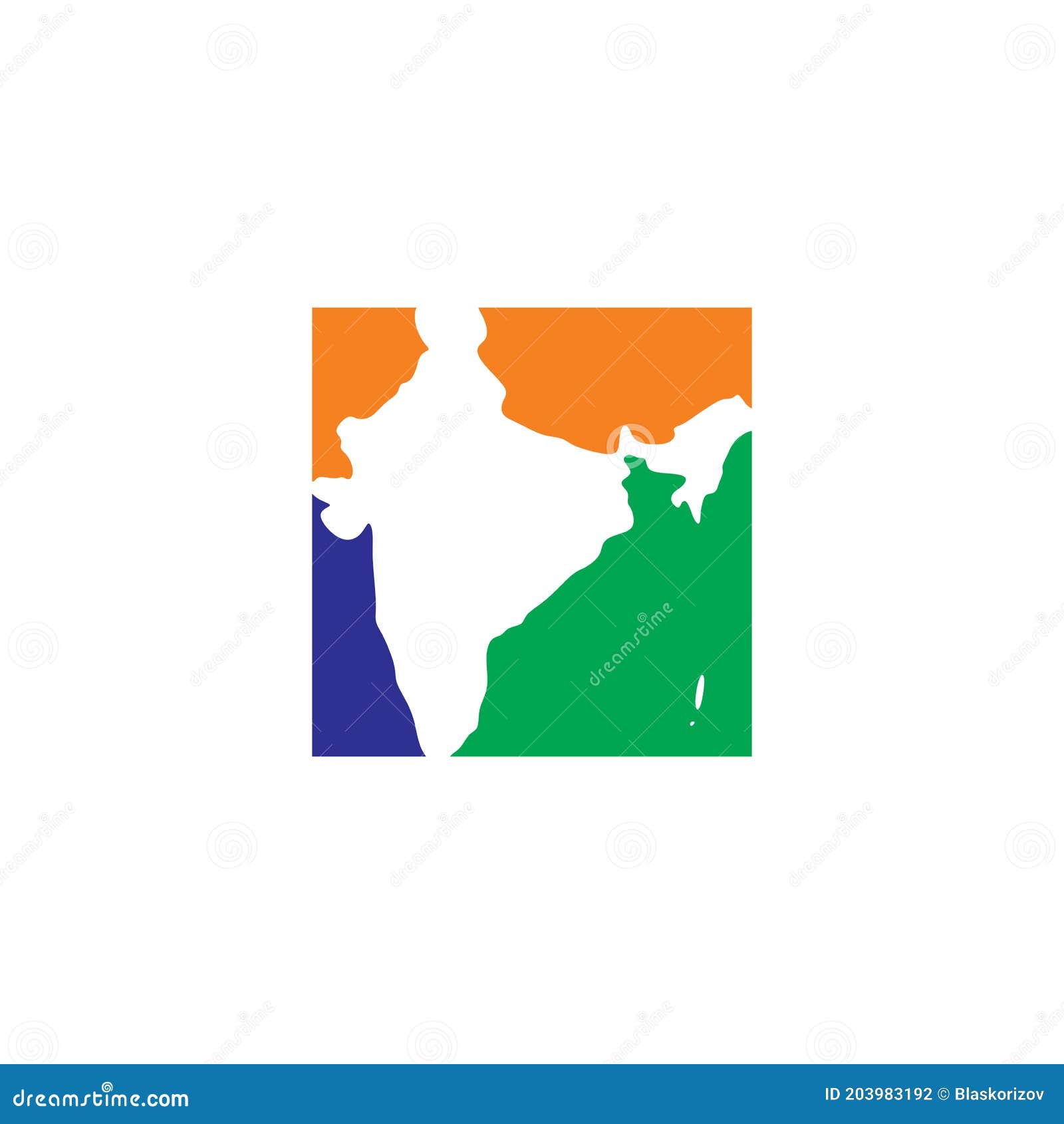 India Map Logo Icon Vector Symbol Element Stock Vector - Illustration ...