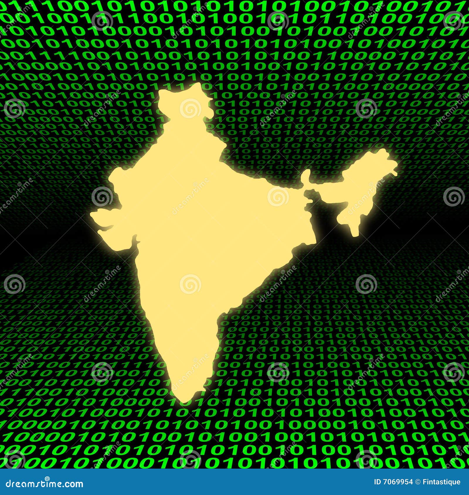 India map over binary code stock illustration. Illustration of ...