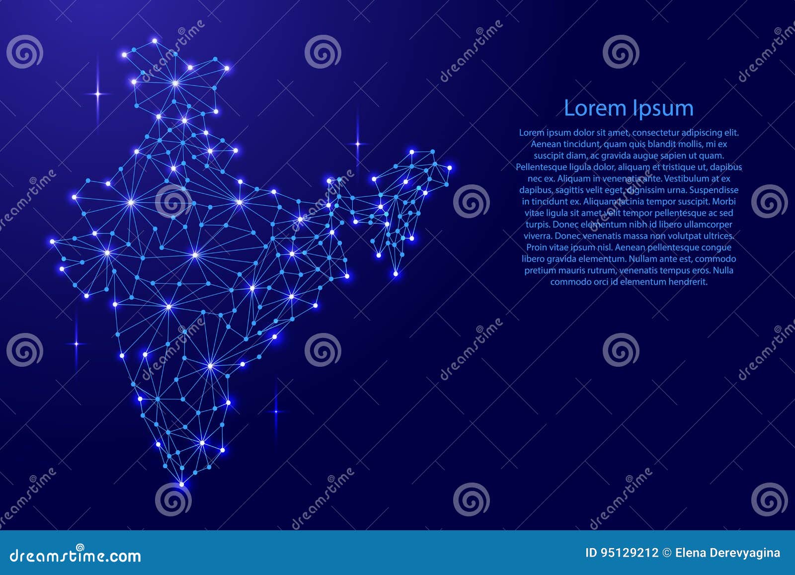 India Map of Polygonal Mosaic Lines, Rays, Space Stars of Vector ... India Map of Polygonal Mosaic Lines, Rays, Space Stars of Vector ...