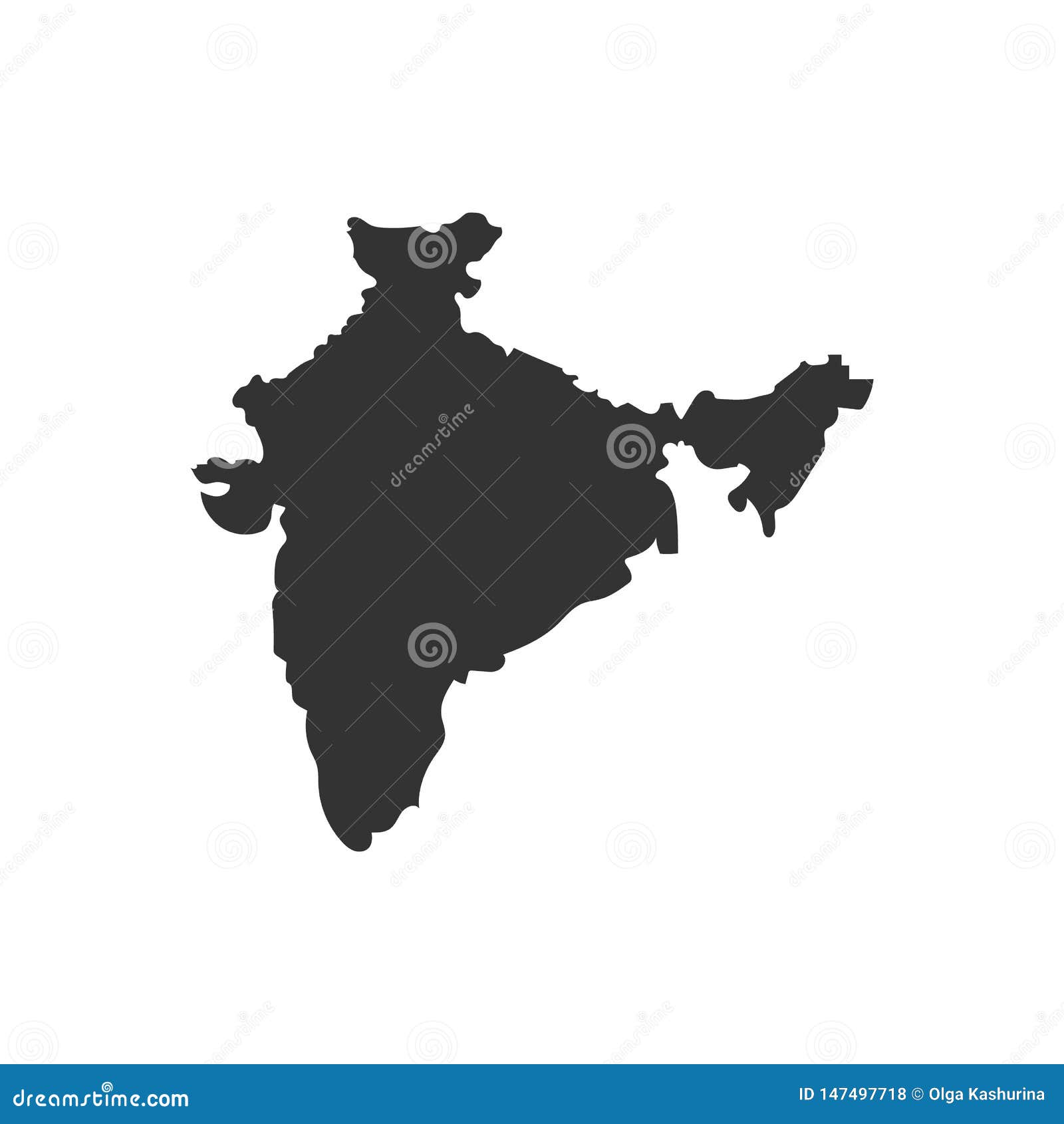 India Map with Shadow - Vector Stock Illustration - Illustration of ...