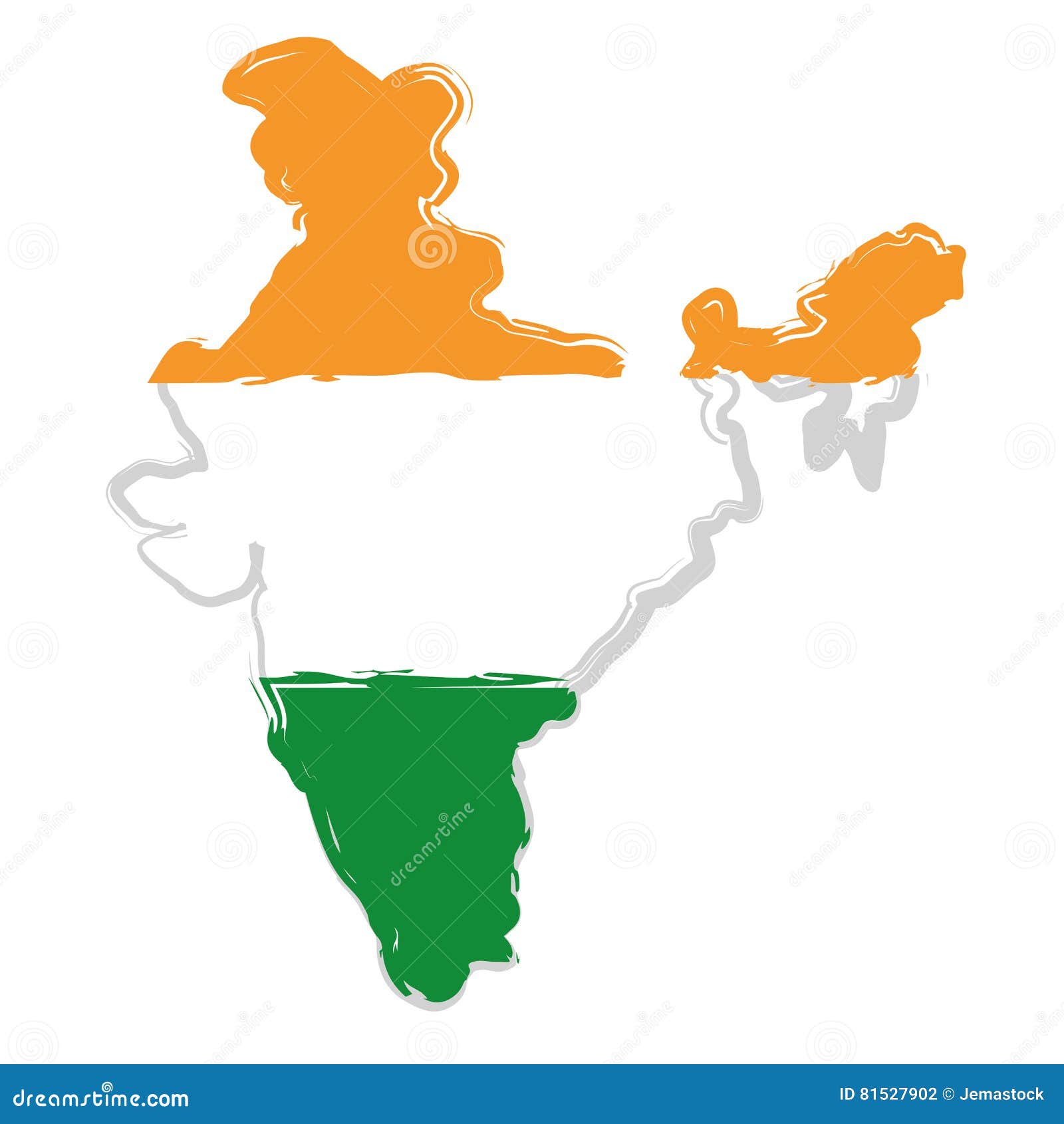 India map silhouette stock vector. Illustration of celebration - 81527902