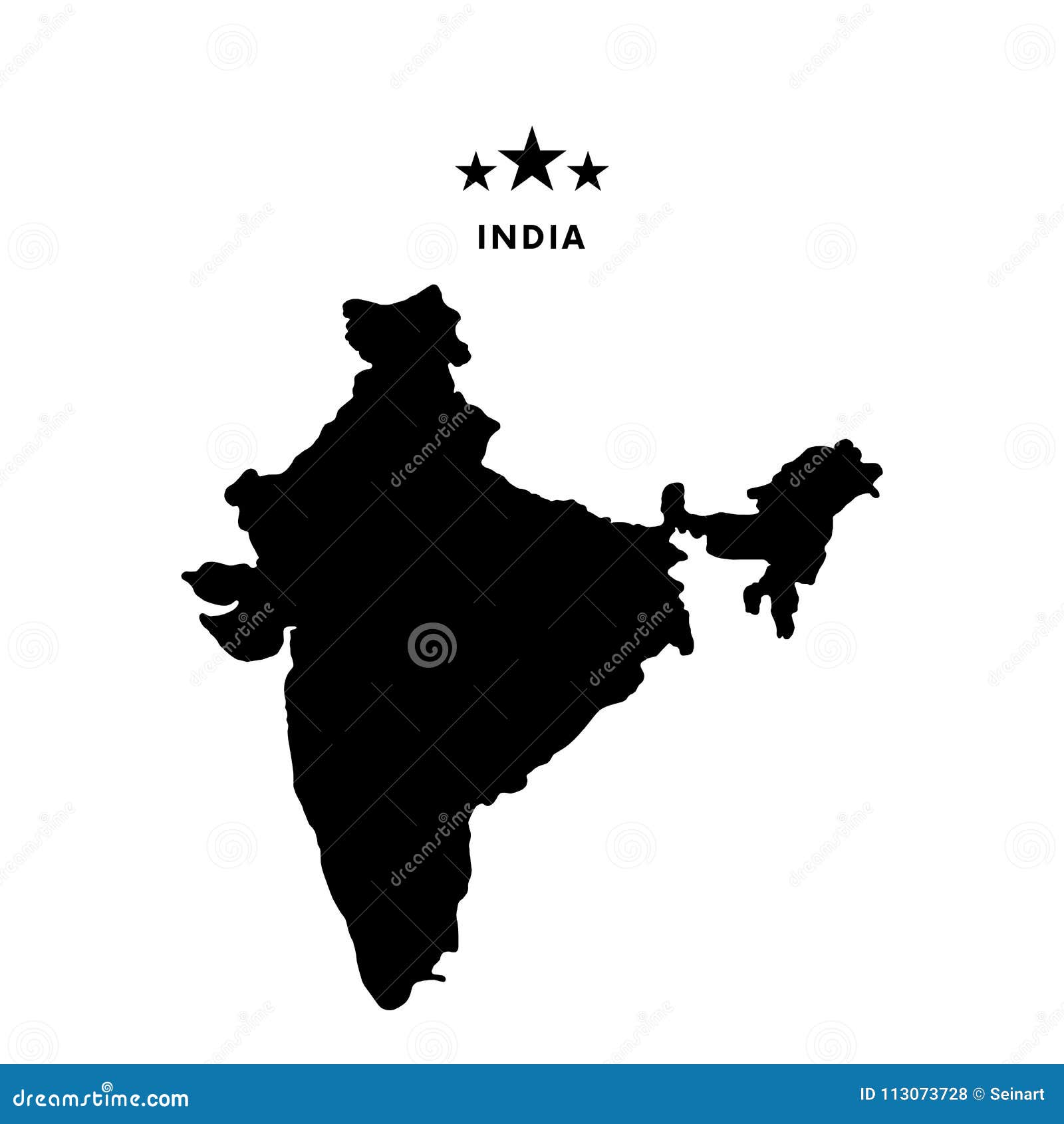 India Map. Vector Illustration. Stock Illustration - Illustration of ...