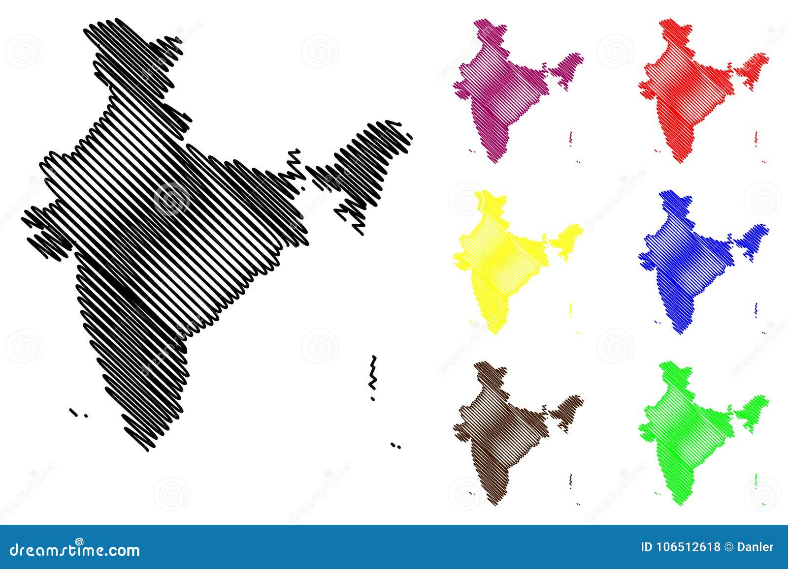 India map vector stock vector. Illustration of asia - 106512618