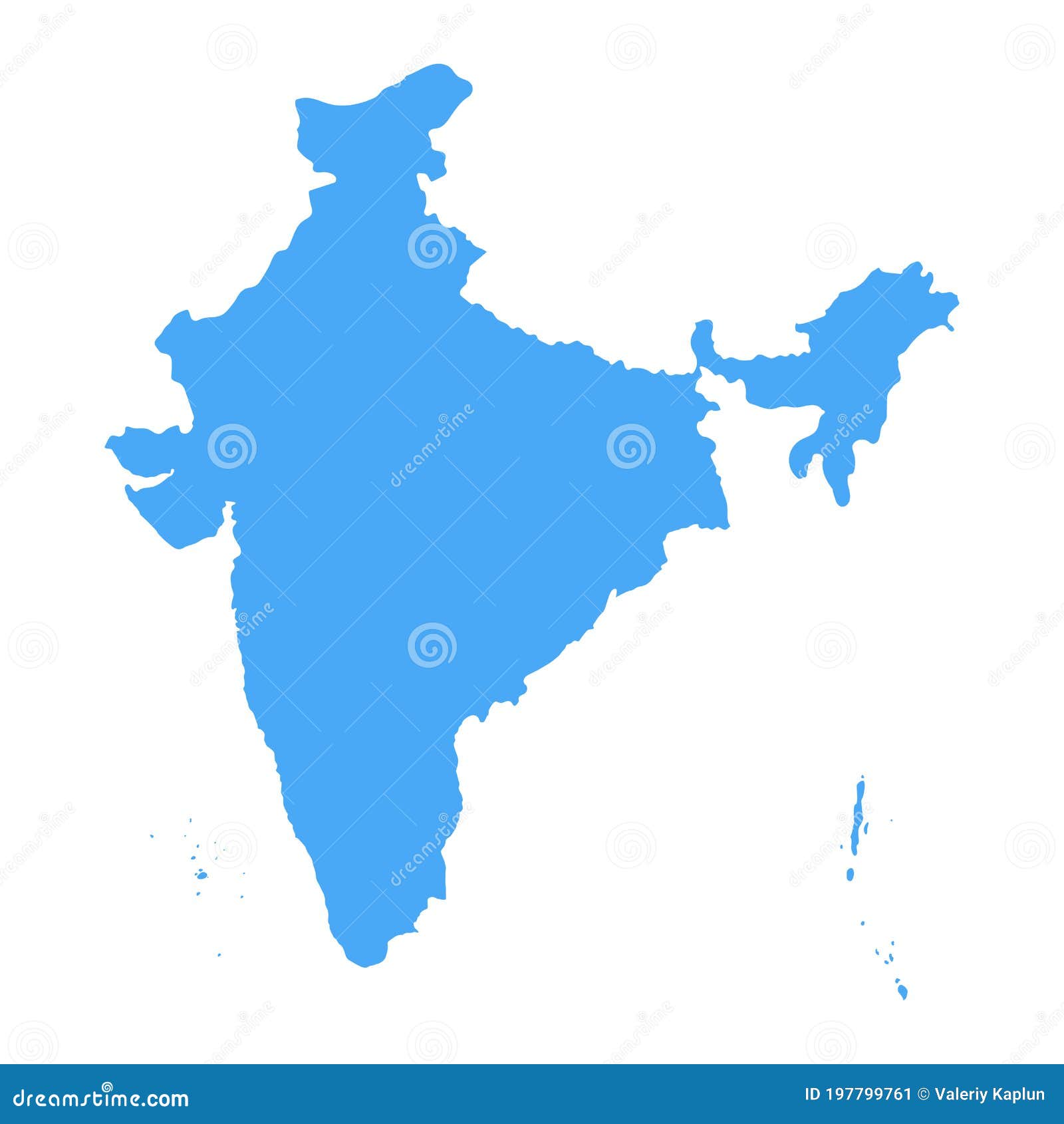 India Map - Vector Solid Contour Stock Illustration - Illustration of ...