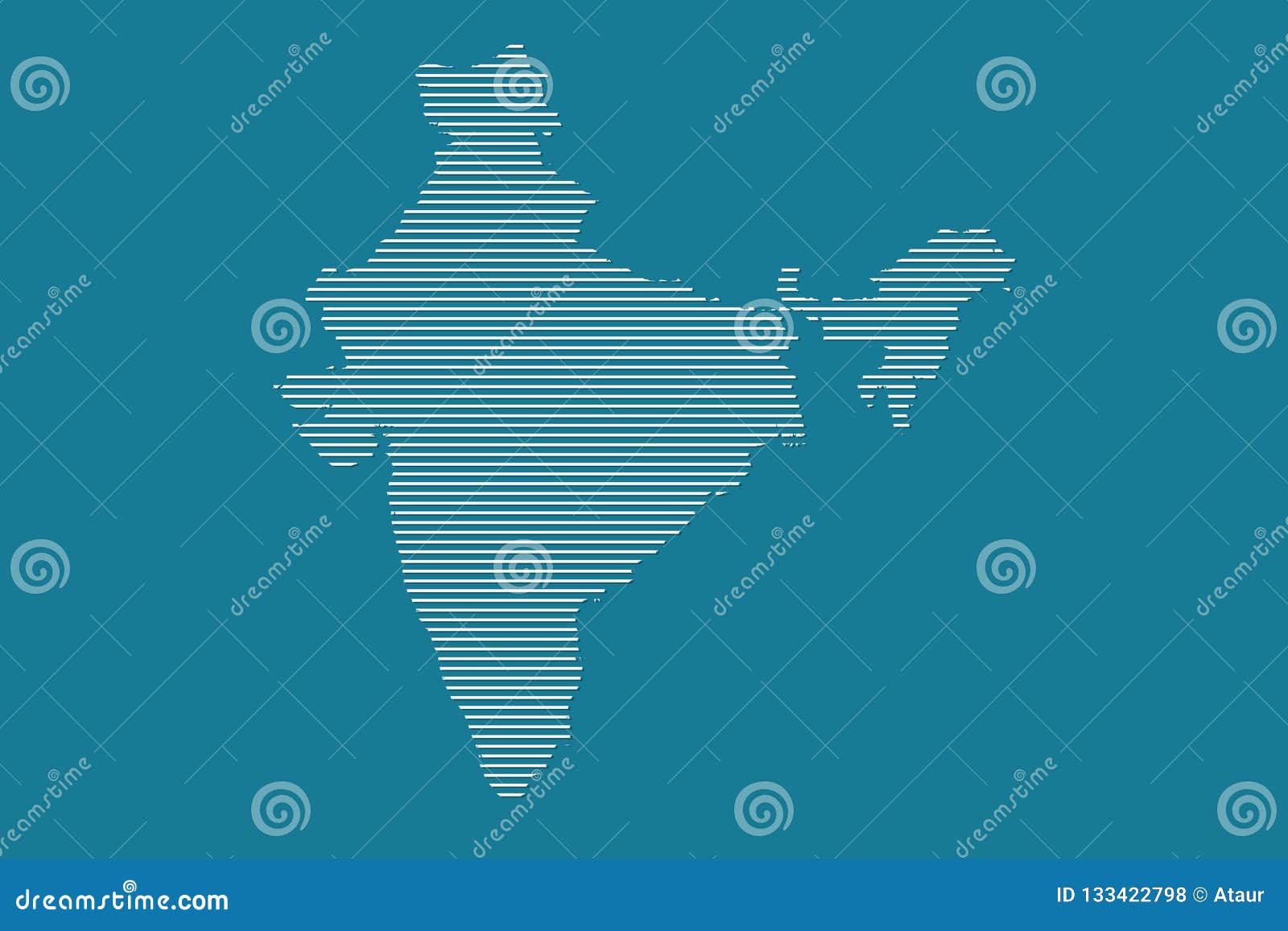 India Map Vector Using Blue Straight Line Pattern on Dark Background ...