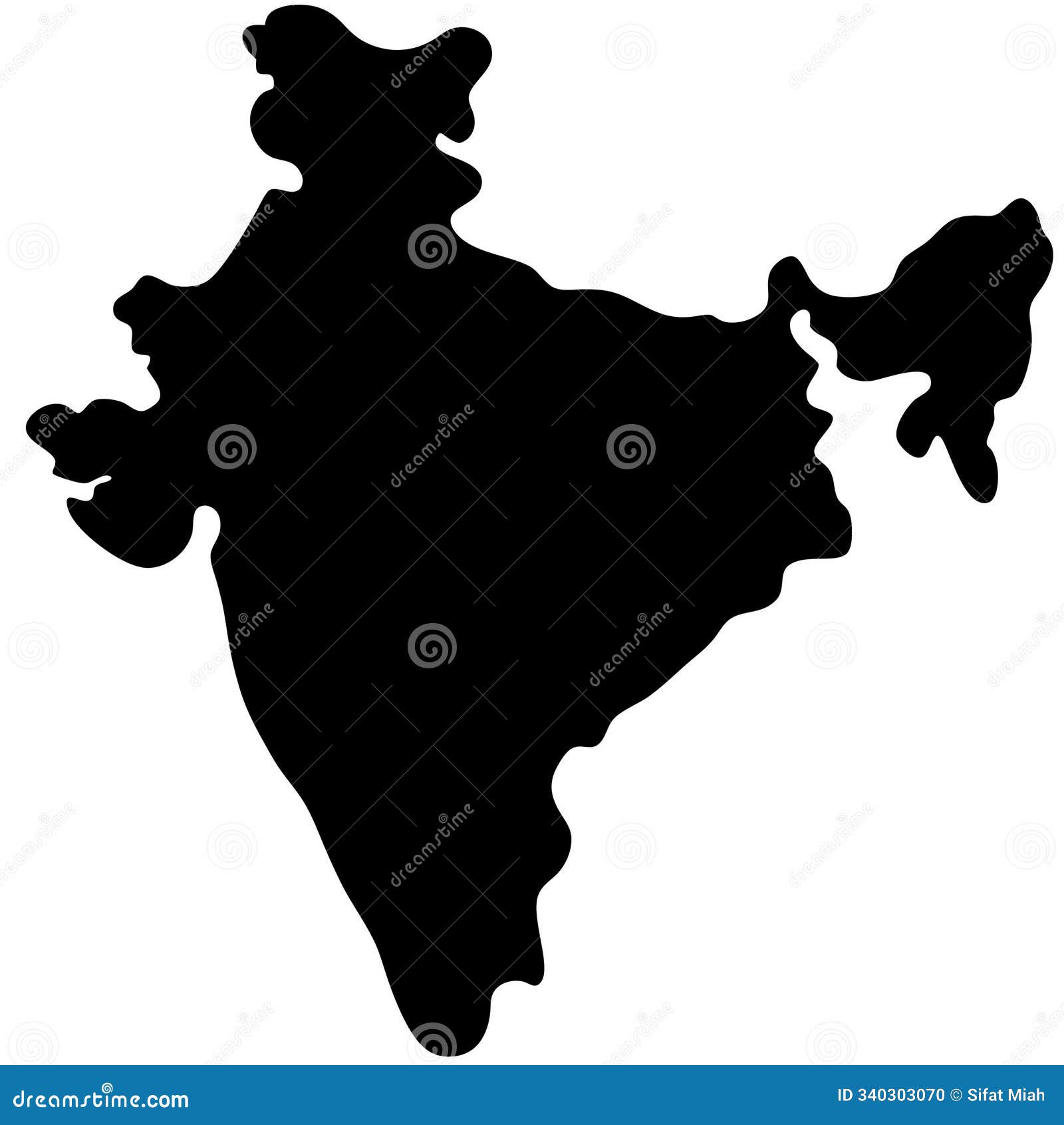 India Map Vector on White Background Stock Vector - Illustration of ...