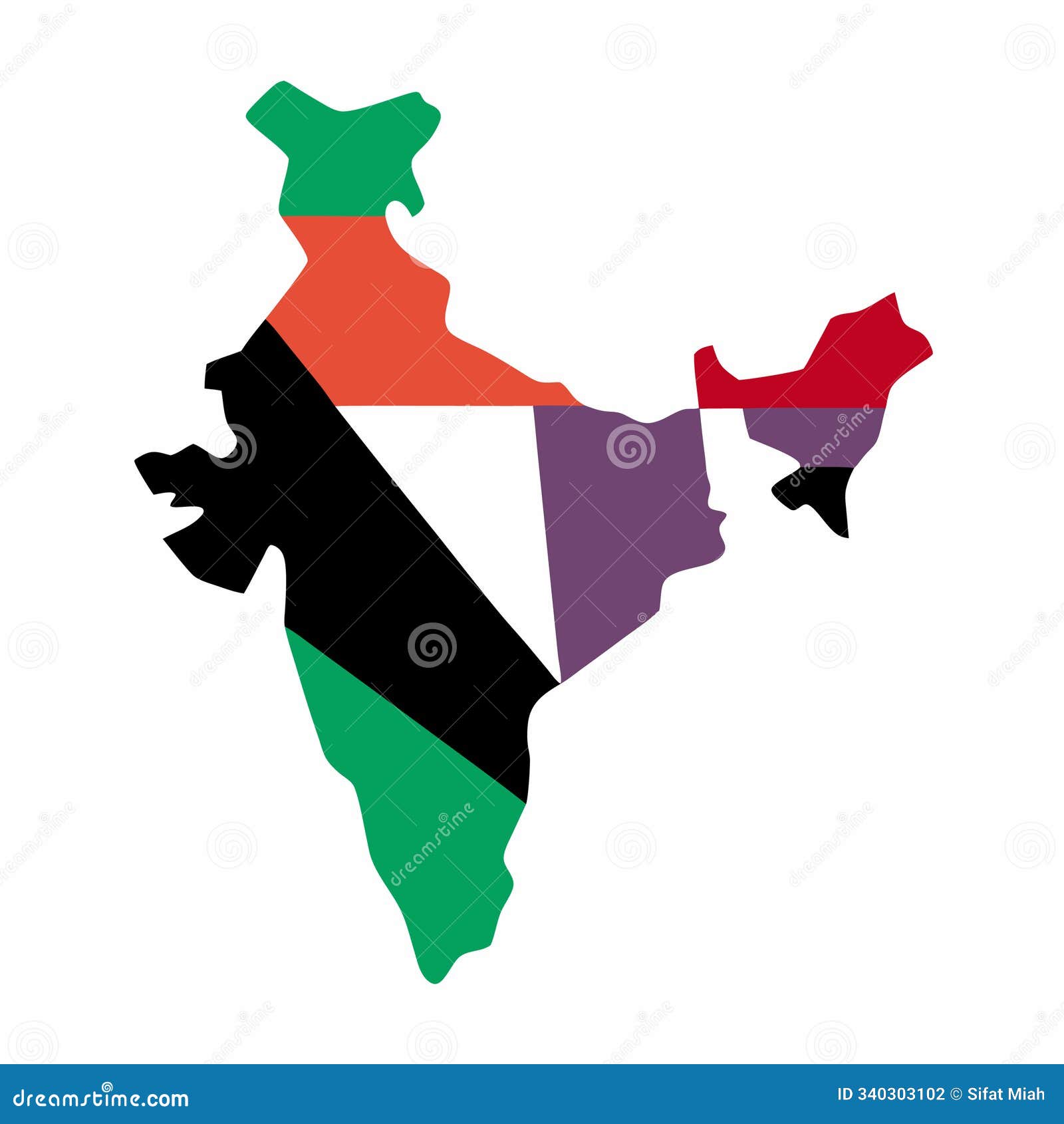 India Map Vector on White Background Stock Vector - Illustration of ...