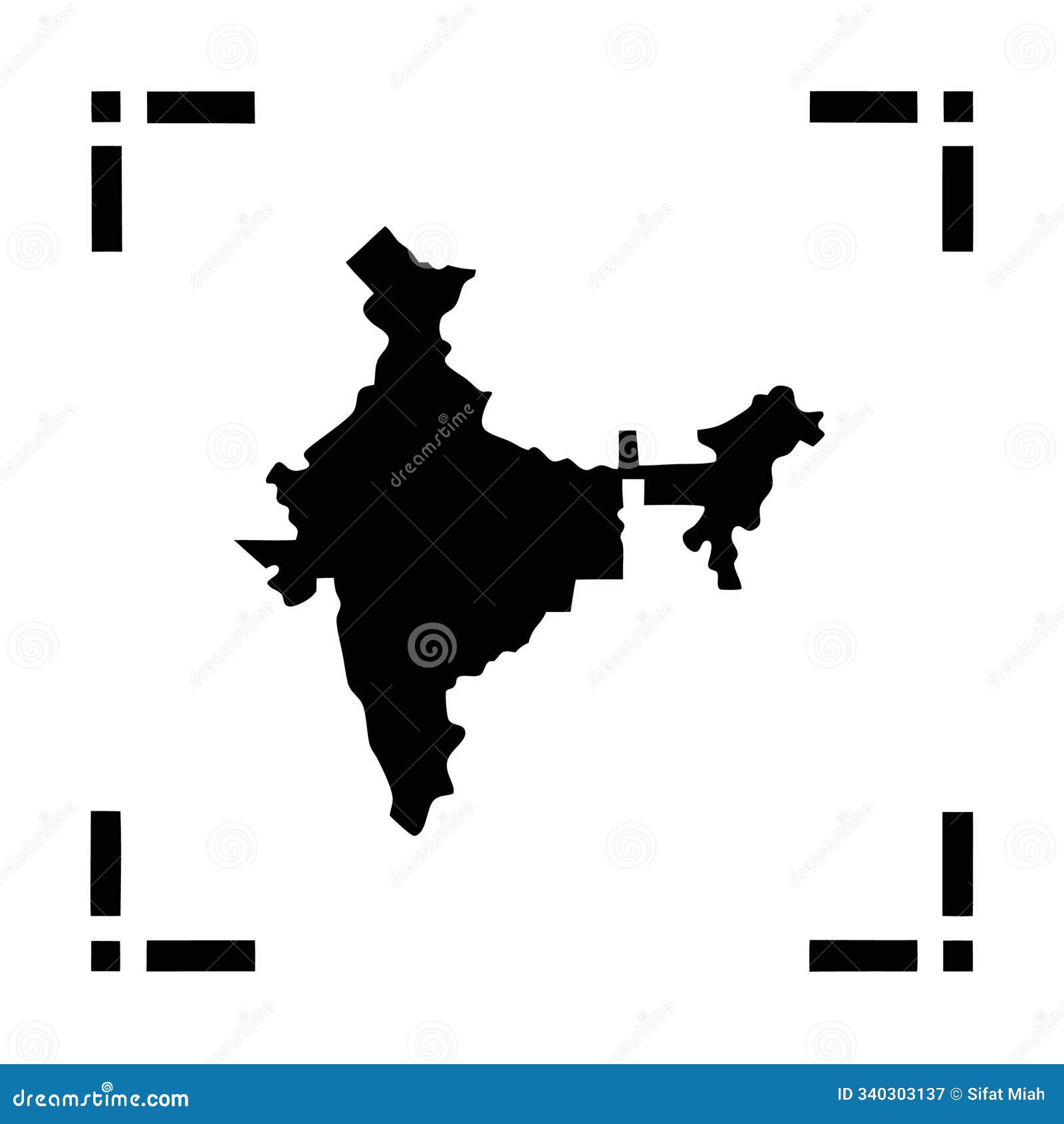 India Map Vector on White Background Stock Vector - Illustration of ...