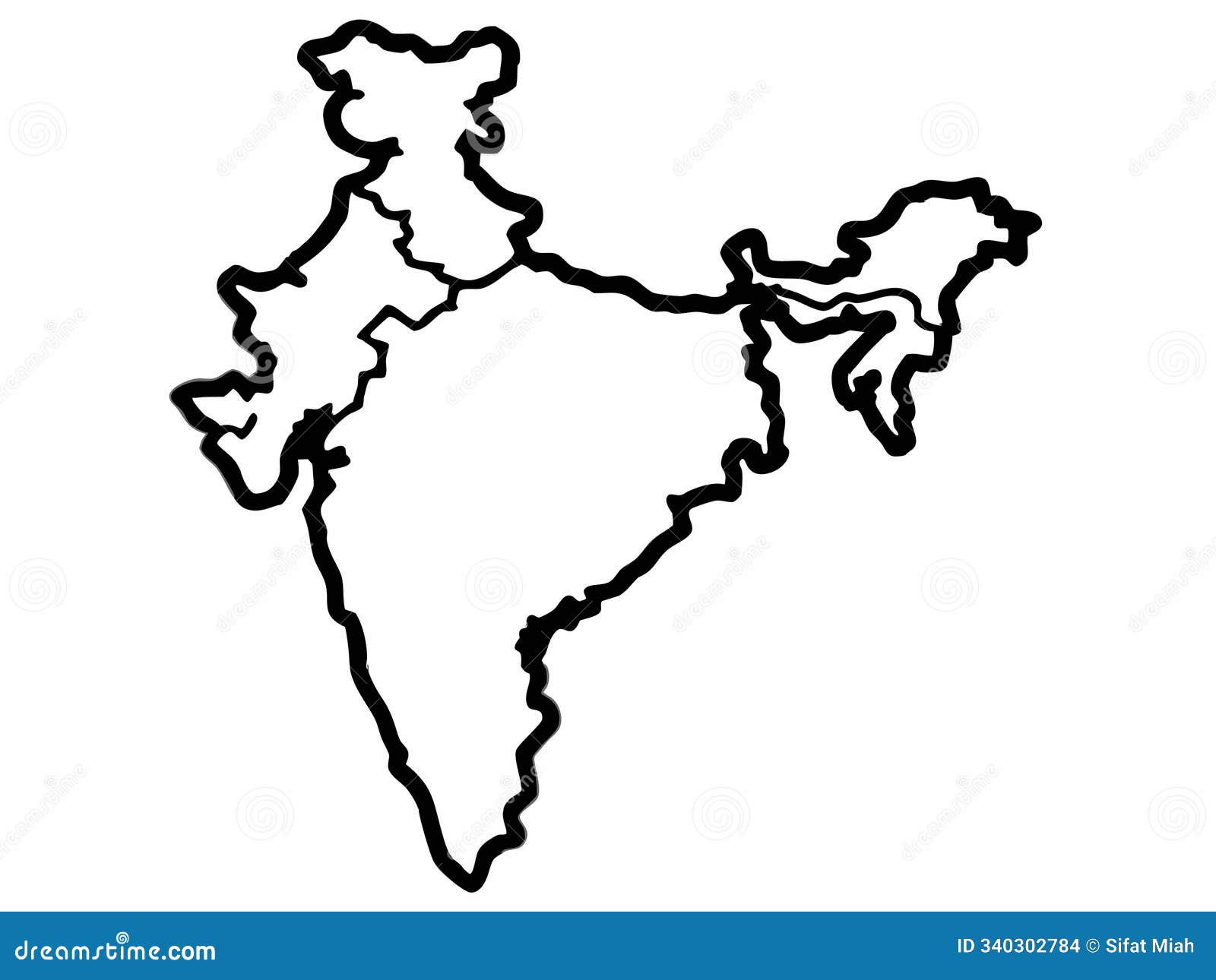 India Map Vector on White Background Stock Vector - Illustration of ...