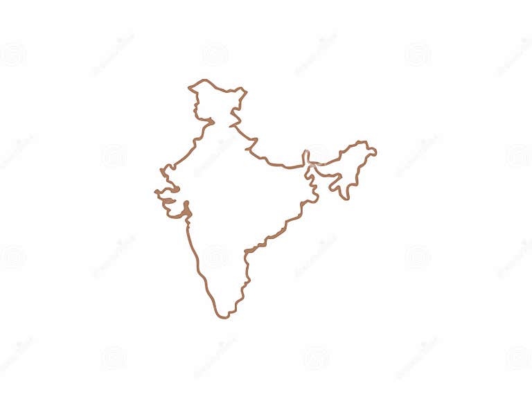 India Map Vector on White Background Stock Vector - Illustration of ...