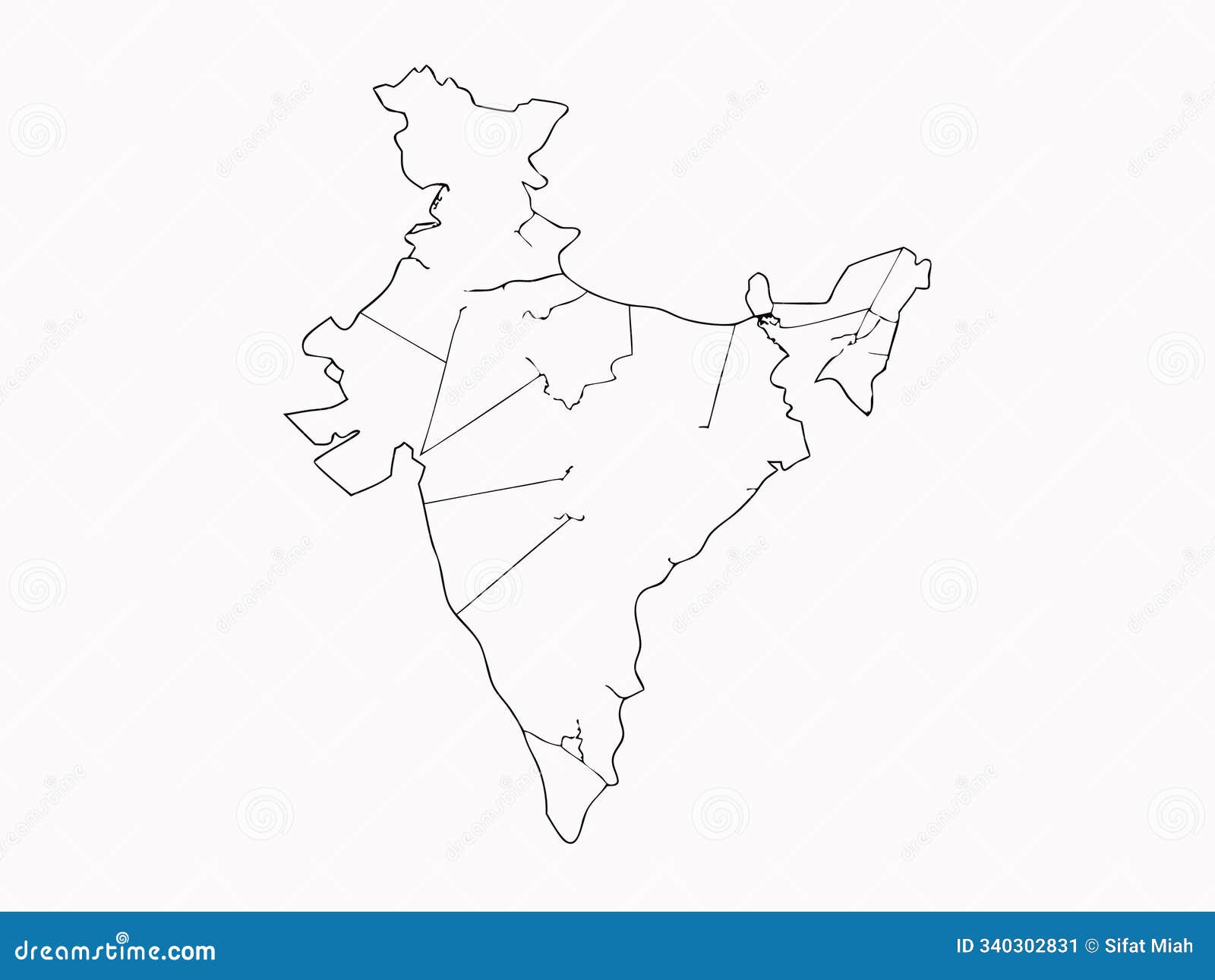 India Map Vector on White Background Stock Vector - Illustration of ...
