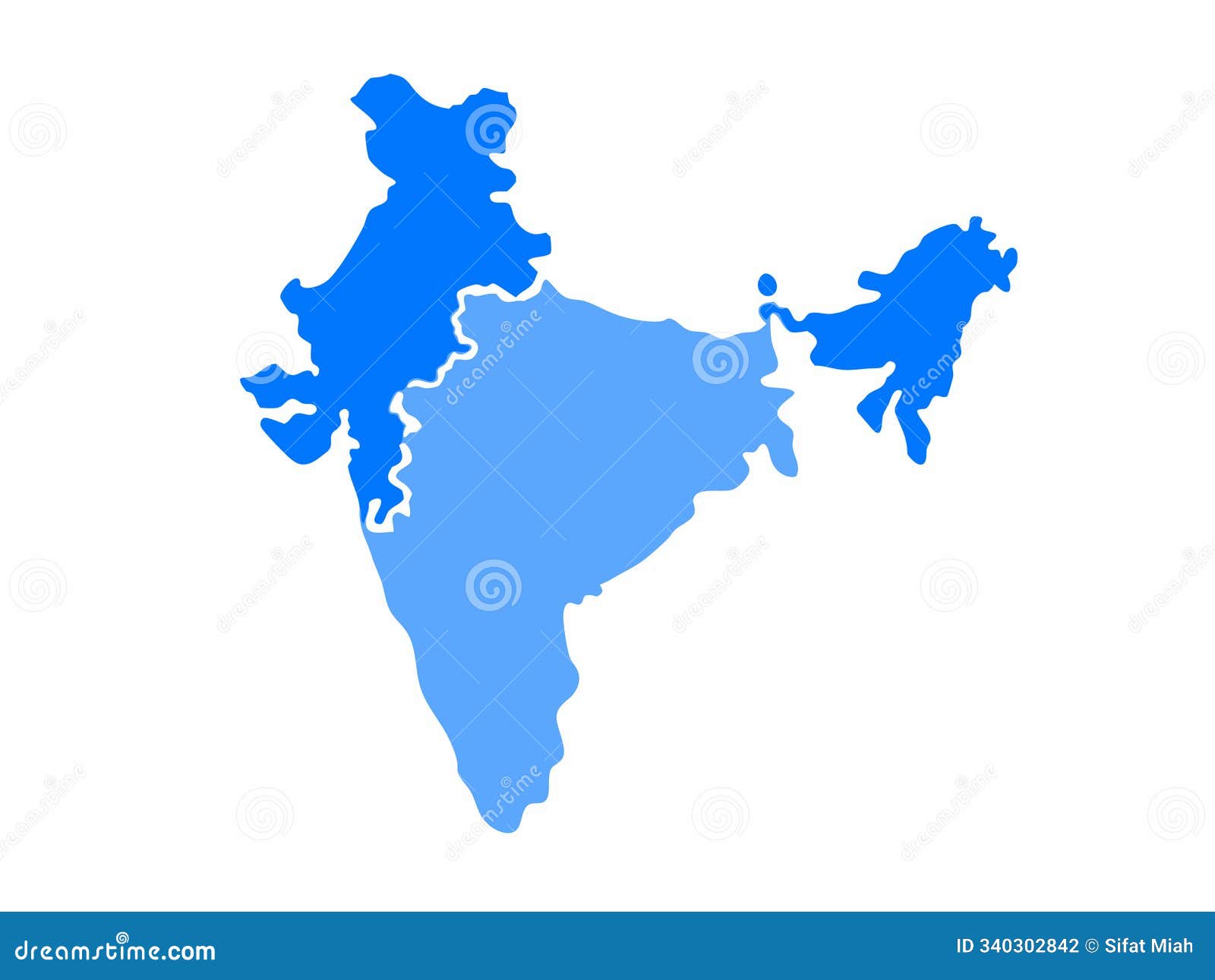India Map Vector on White Background Stock Vector - Illustration of ...