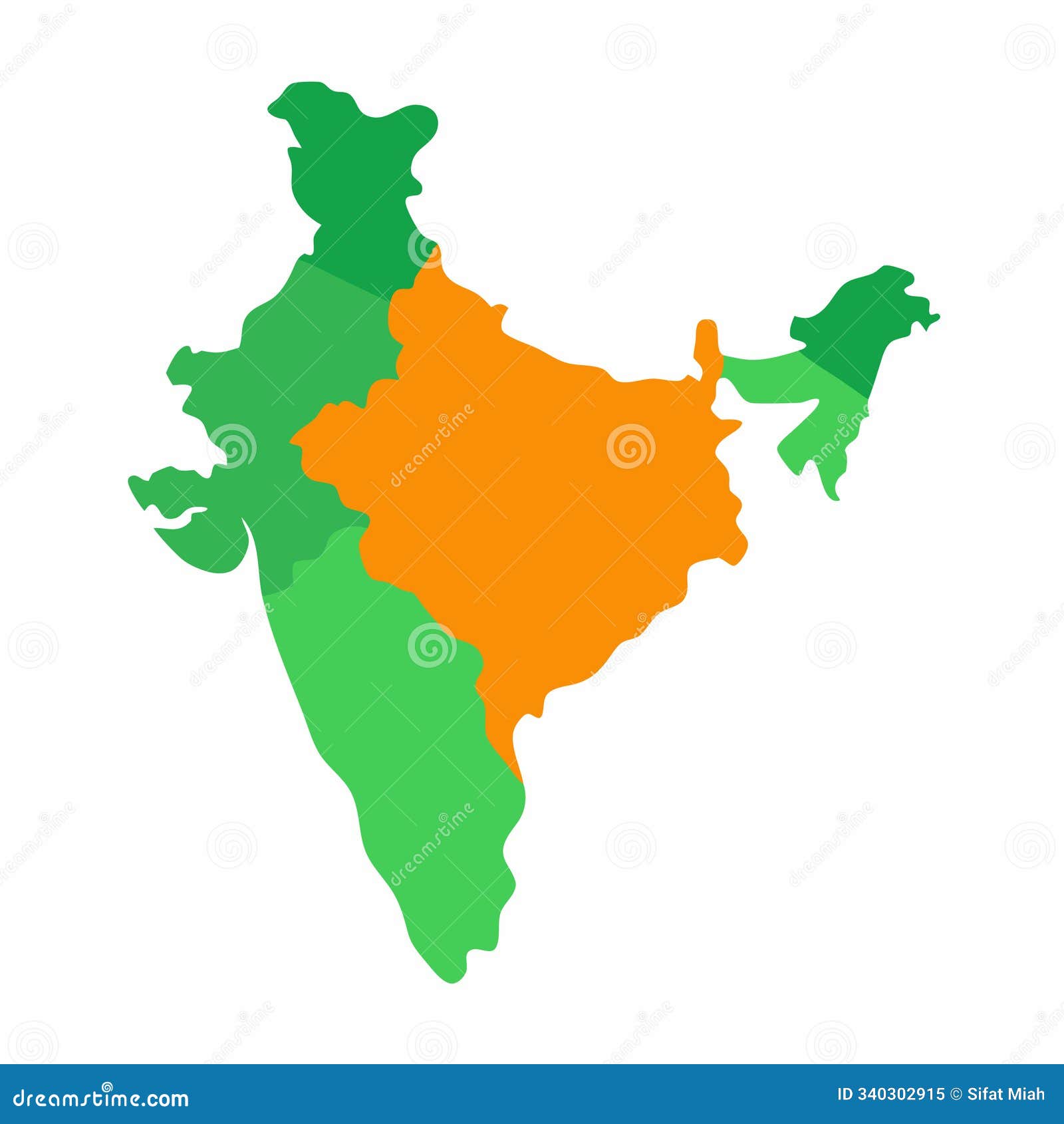 India Map Vector on White Background Stock Vector - Illustration of ...