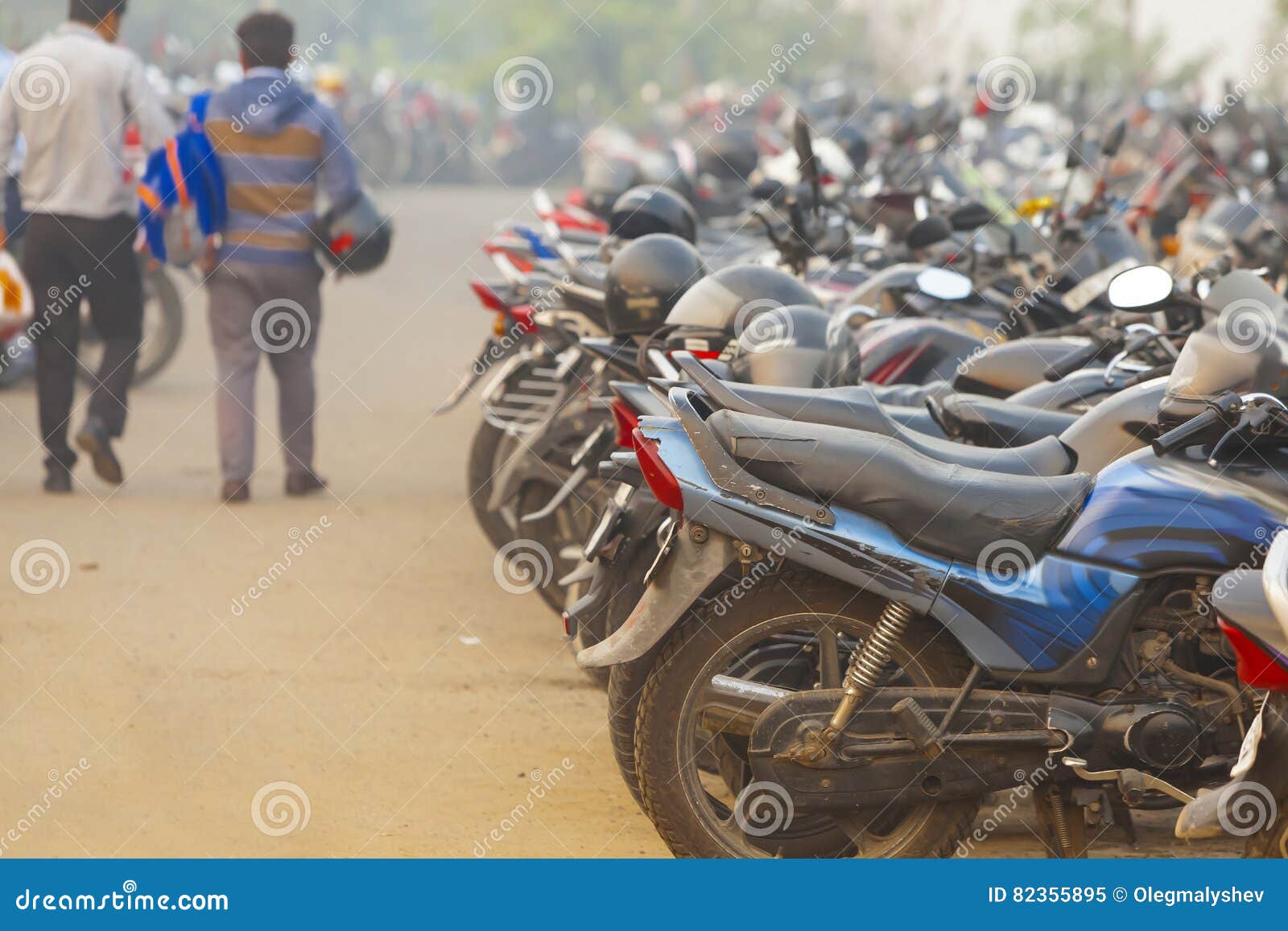 Motorcycle Parking Area Securing Rail Sign On White Wall Stock ...