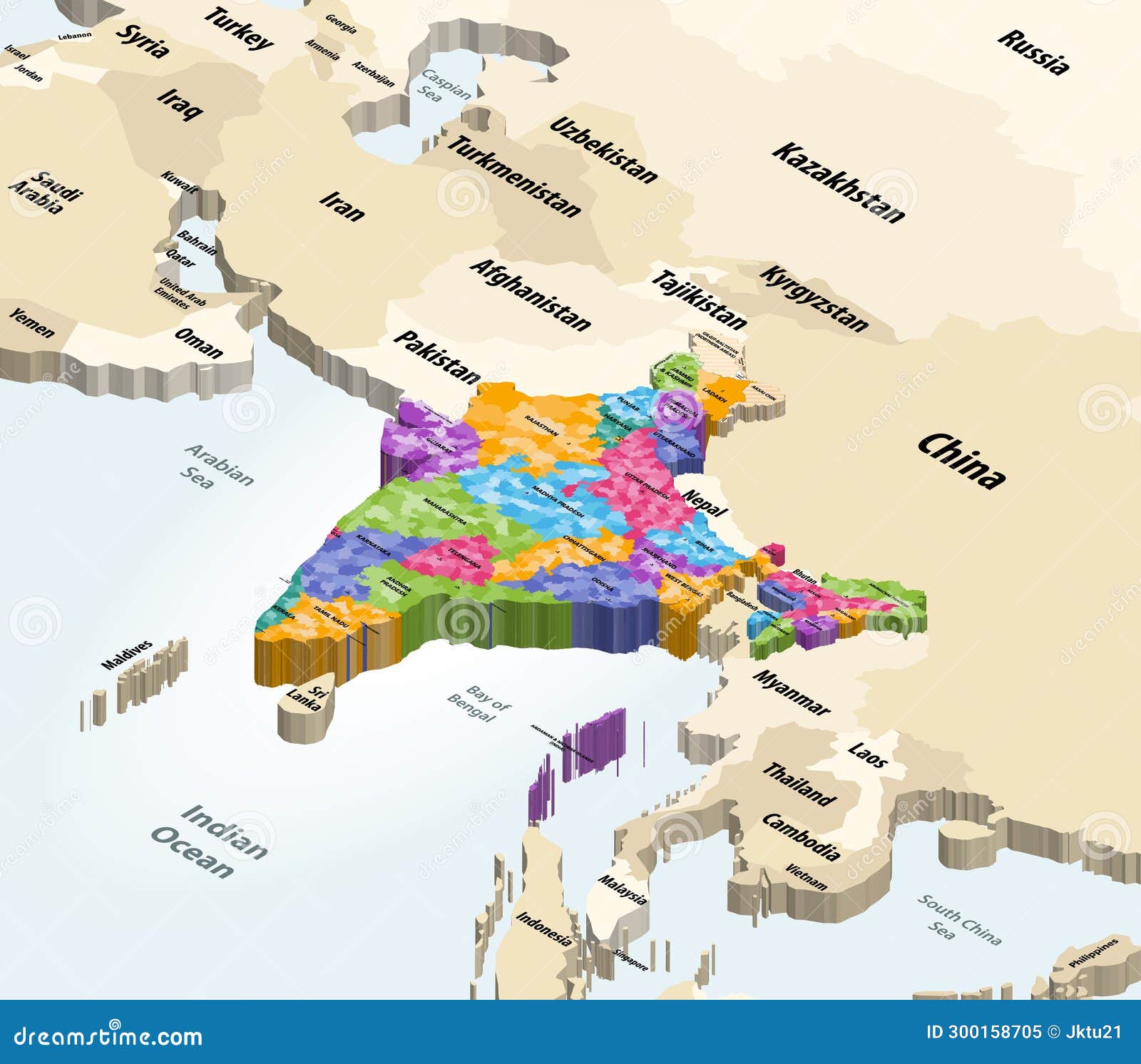 India Municipalities Map with Neighbouring Countries and Territories ...