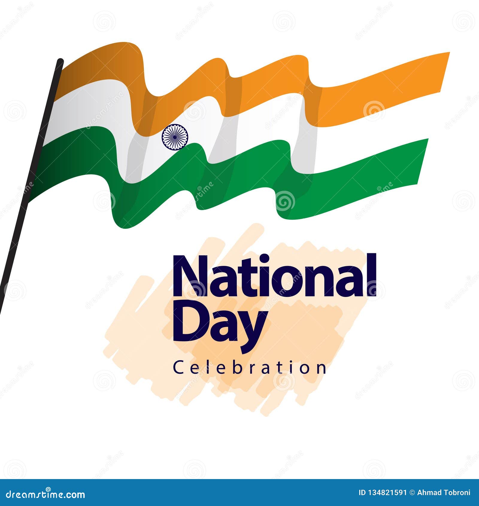 India National Day Celebration Vector Design Illustration Stock Vector ...