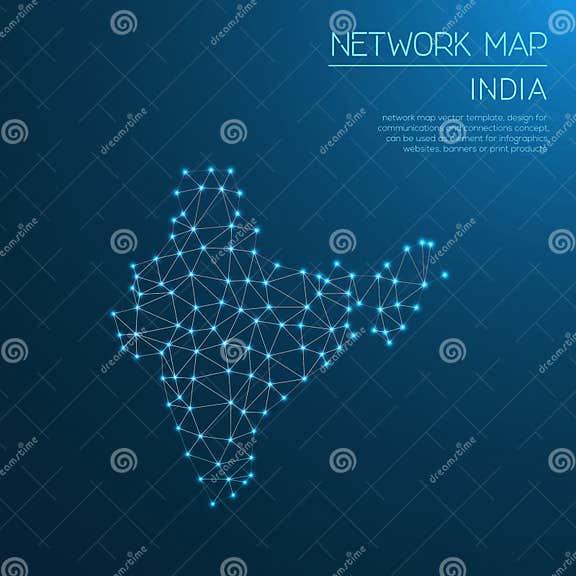 India network map. stock vector. Illustration of connect - 86815692