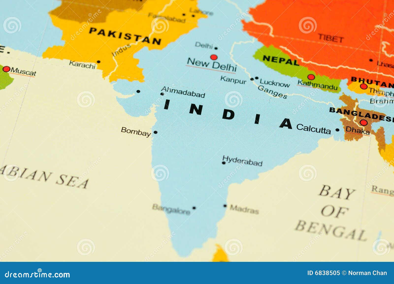 India no mapa imagem de stock. Imagem de ásia, país, cartography - 6838505