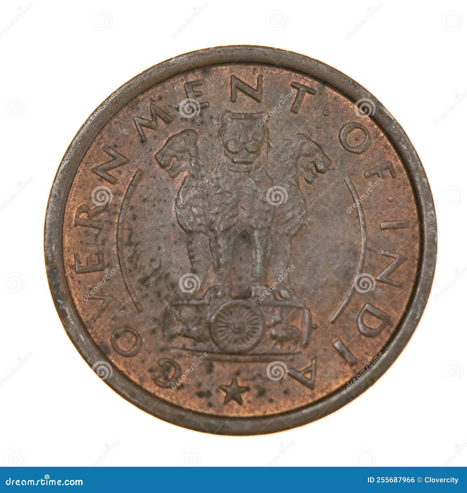 India One Pice Coin Dated 1952 Stock Photo - Image of vintage ...