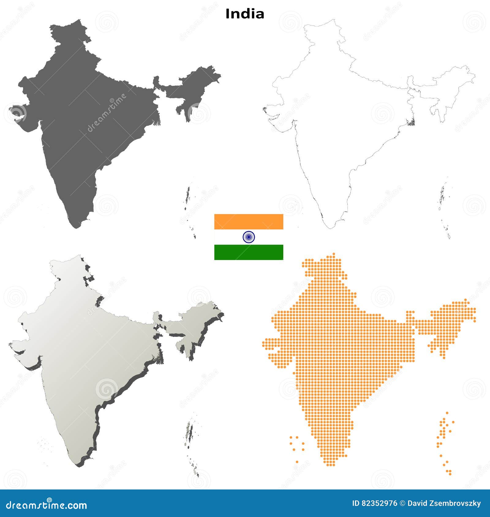 India outline map set stock vector. Illustration of boundary - 82352976