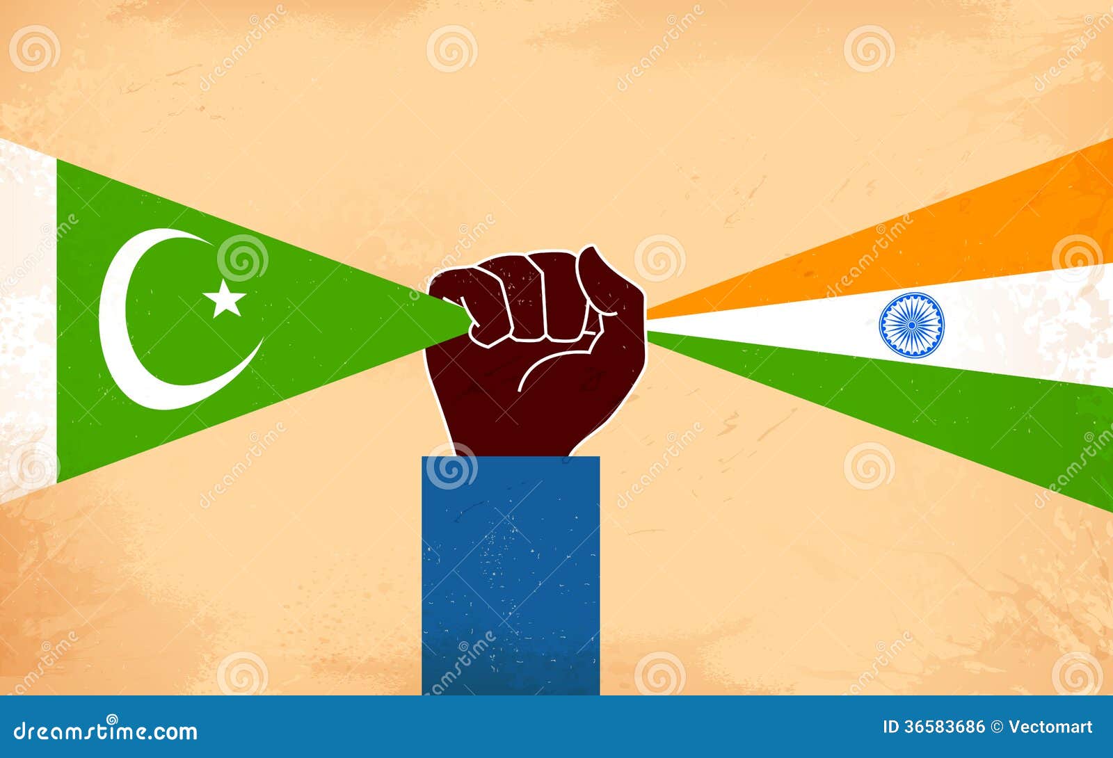 India and Pakistan Unity stock illustration. Illustration of global ...