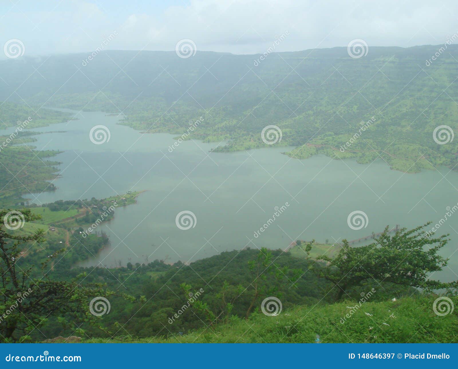 India Panchgani Dam Lake View 4 Stock Image - Image of lake, green ...