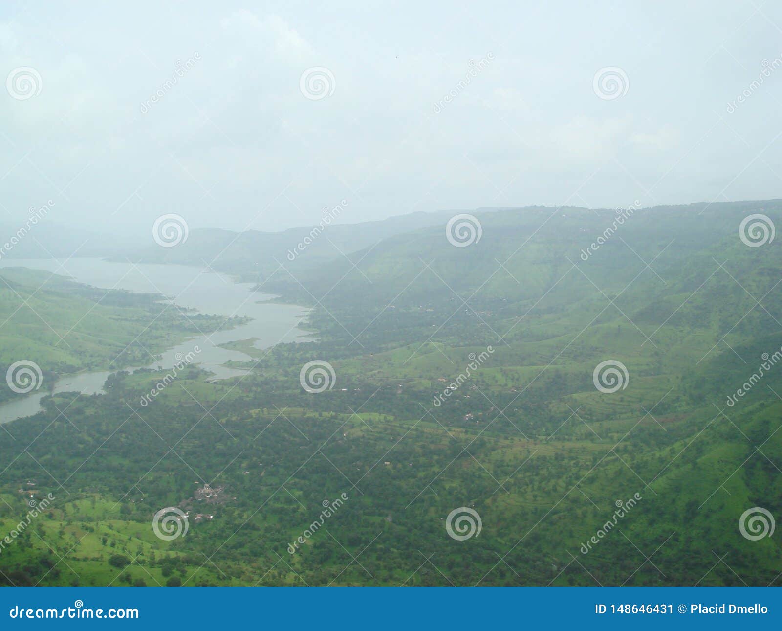 India Panchgani Dam River View 3 Stock Image - Image of green, water ...