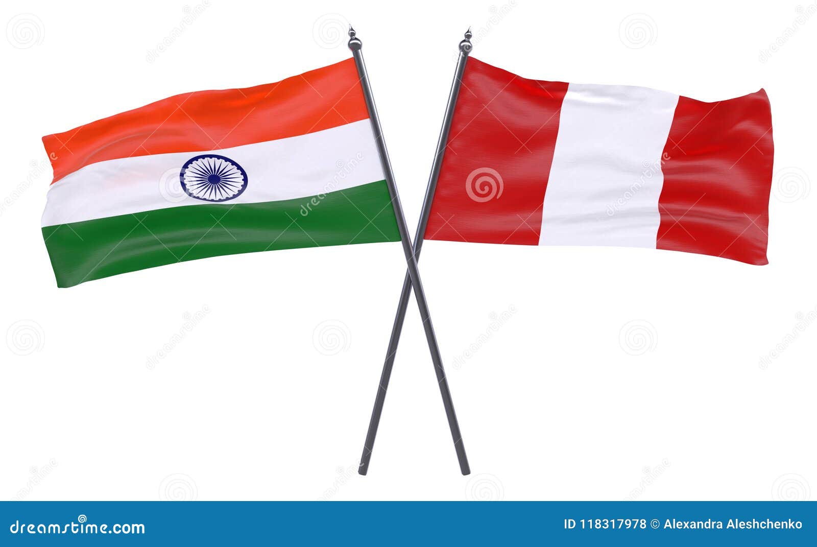 Two Crossed Flags Royalty-Free Stock Photo | CartoonDealer.com #117449247