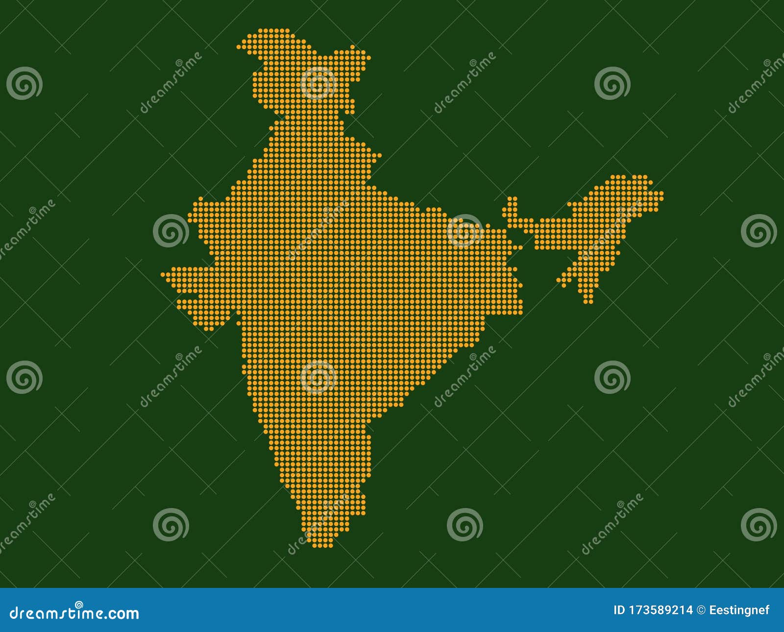 India Pixel Map. Vector Illustration Stock Vector - Illustration of ...