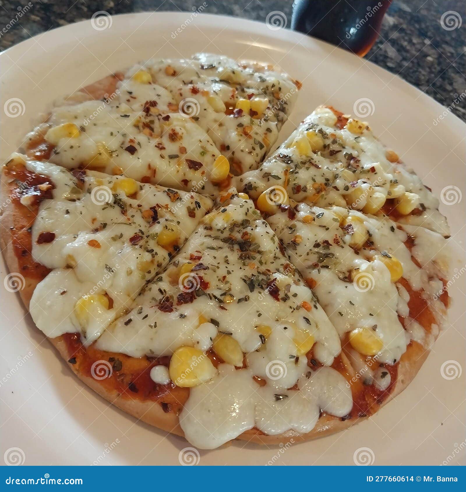 India Pizza stock photo. Image of food, india, short - 277660614