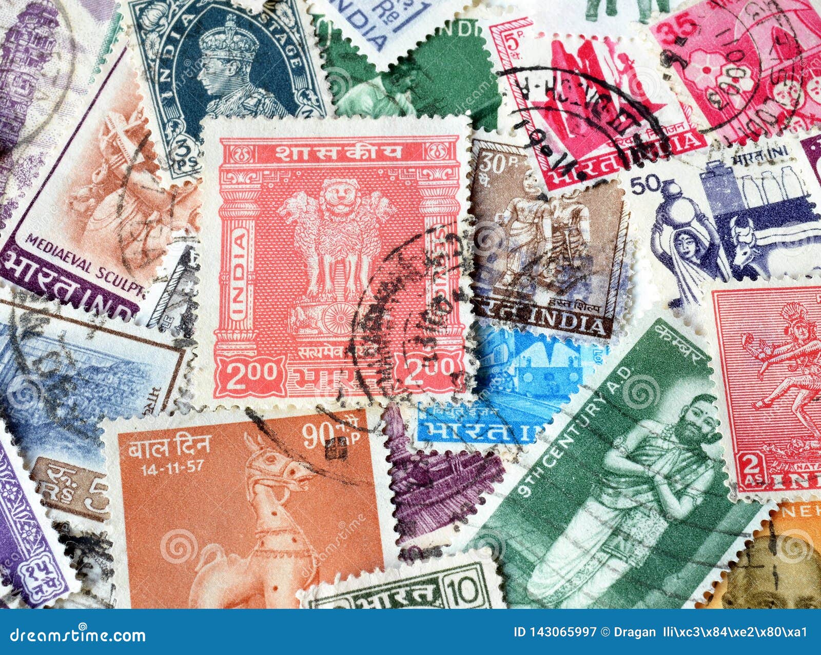 India on postage stamps editorial photography. Image of india - 143065997