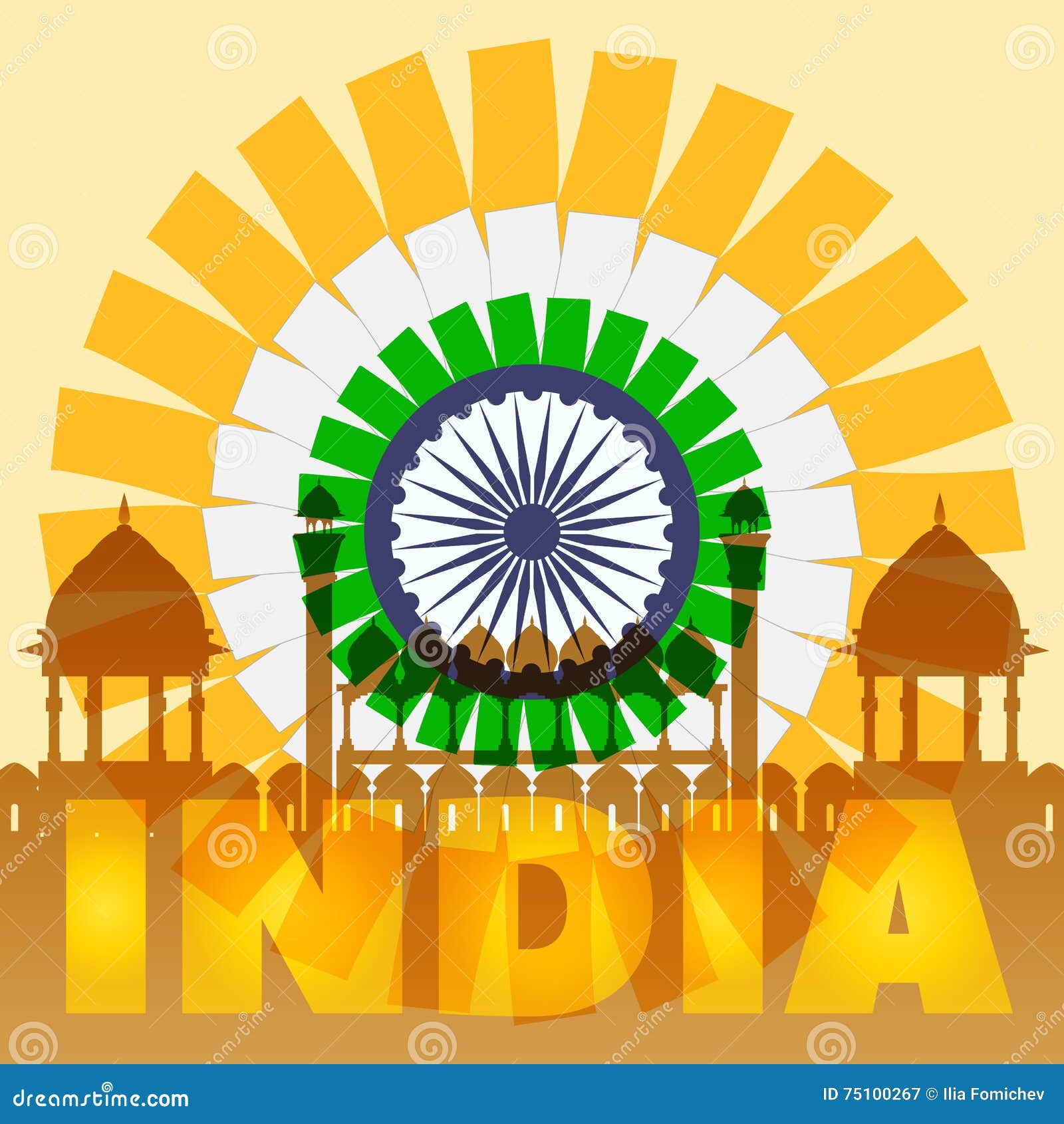 India Poster Concept. Vector EPS10 Stock Vector - Illustration of ...