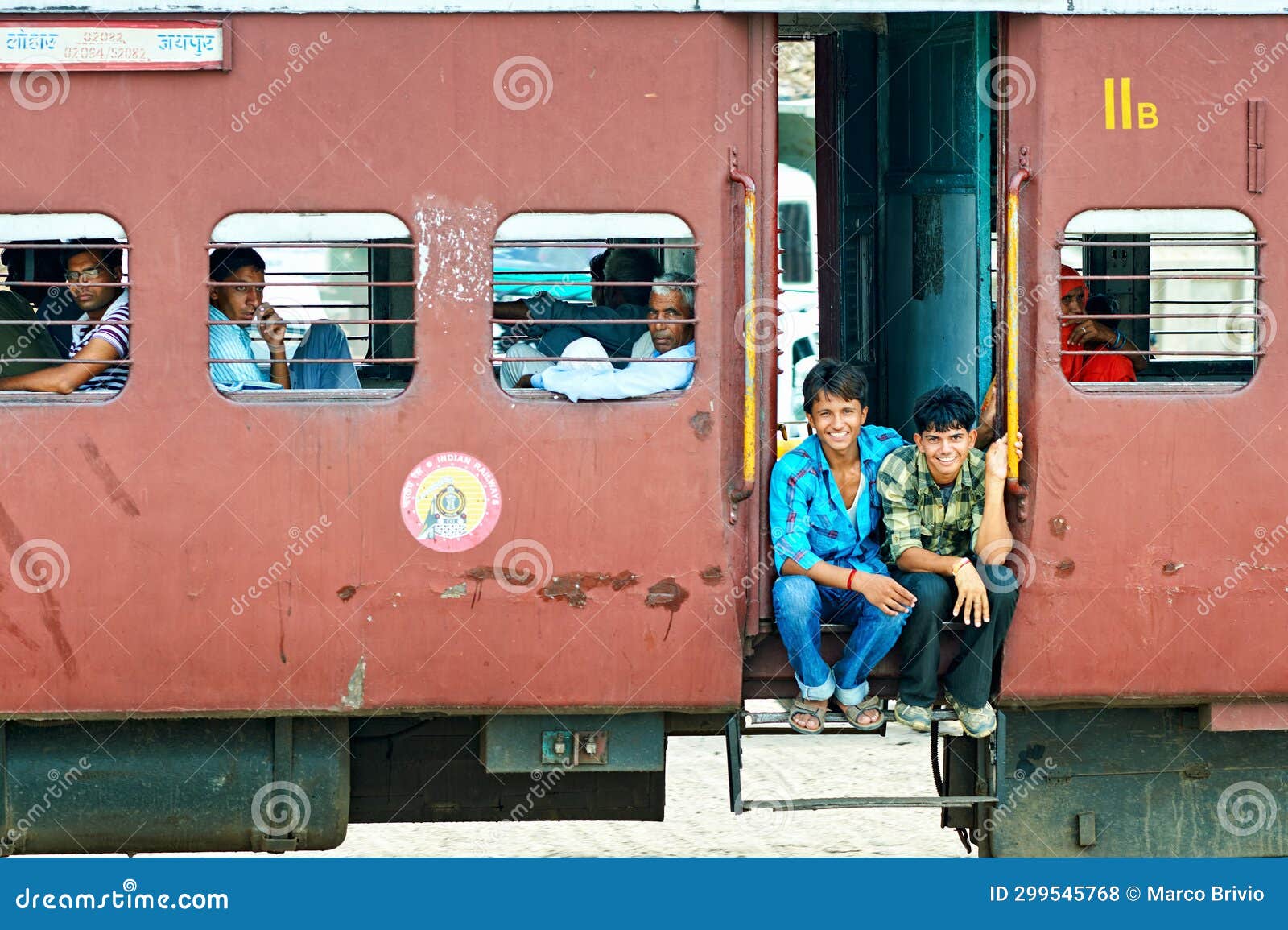 India Rajasthan. Passengers on a Third Class Train Editorial Stock ...