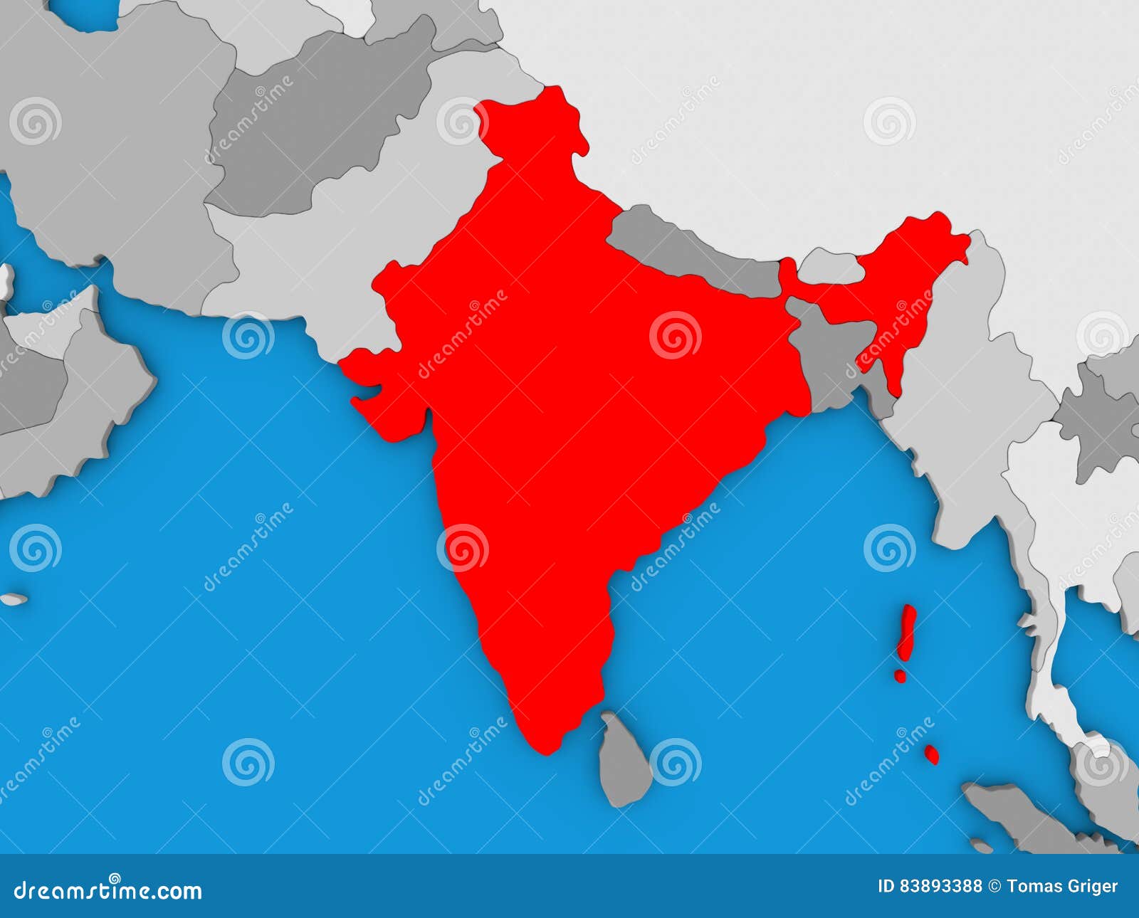 India in red on globe stock illustration. Illustration of travel - 83893388