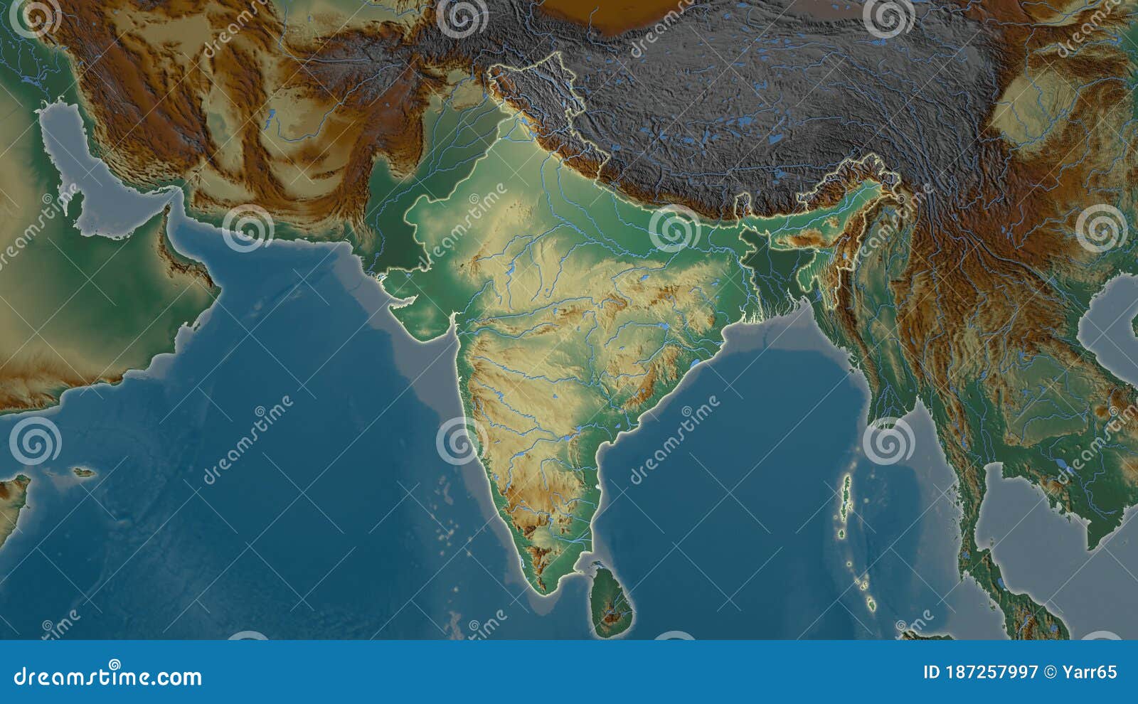 India - Relief. Composition Stock Illustration - Illustration of ...
